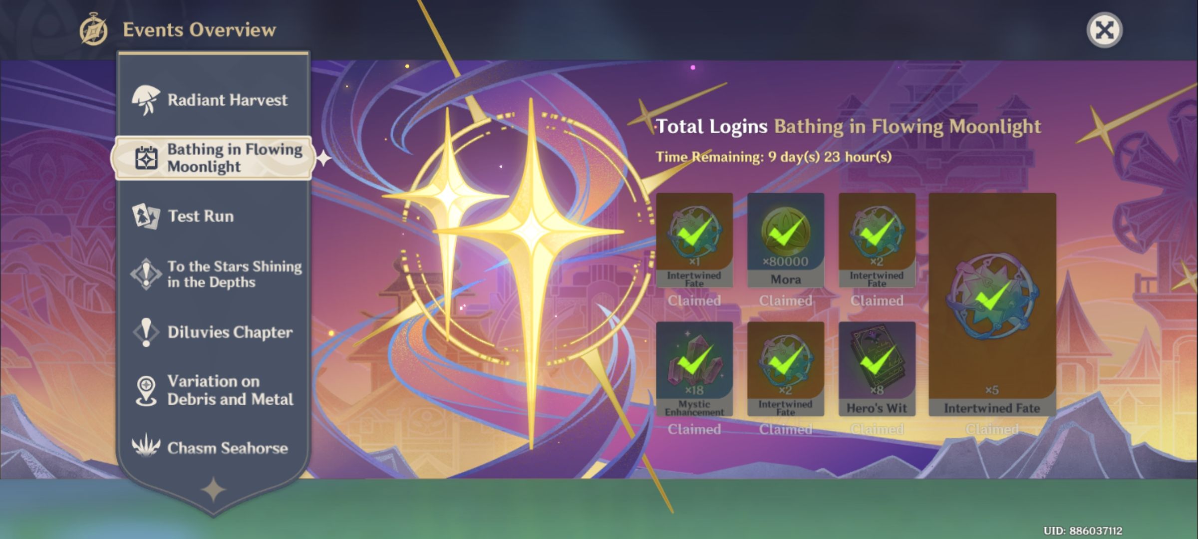 Bathing in Flowing Moonlight - Claimed! 🥳🥳 Genshin Impact | HoYoLAB