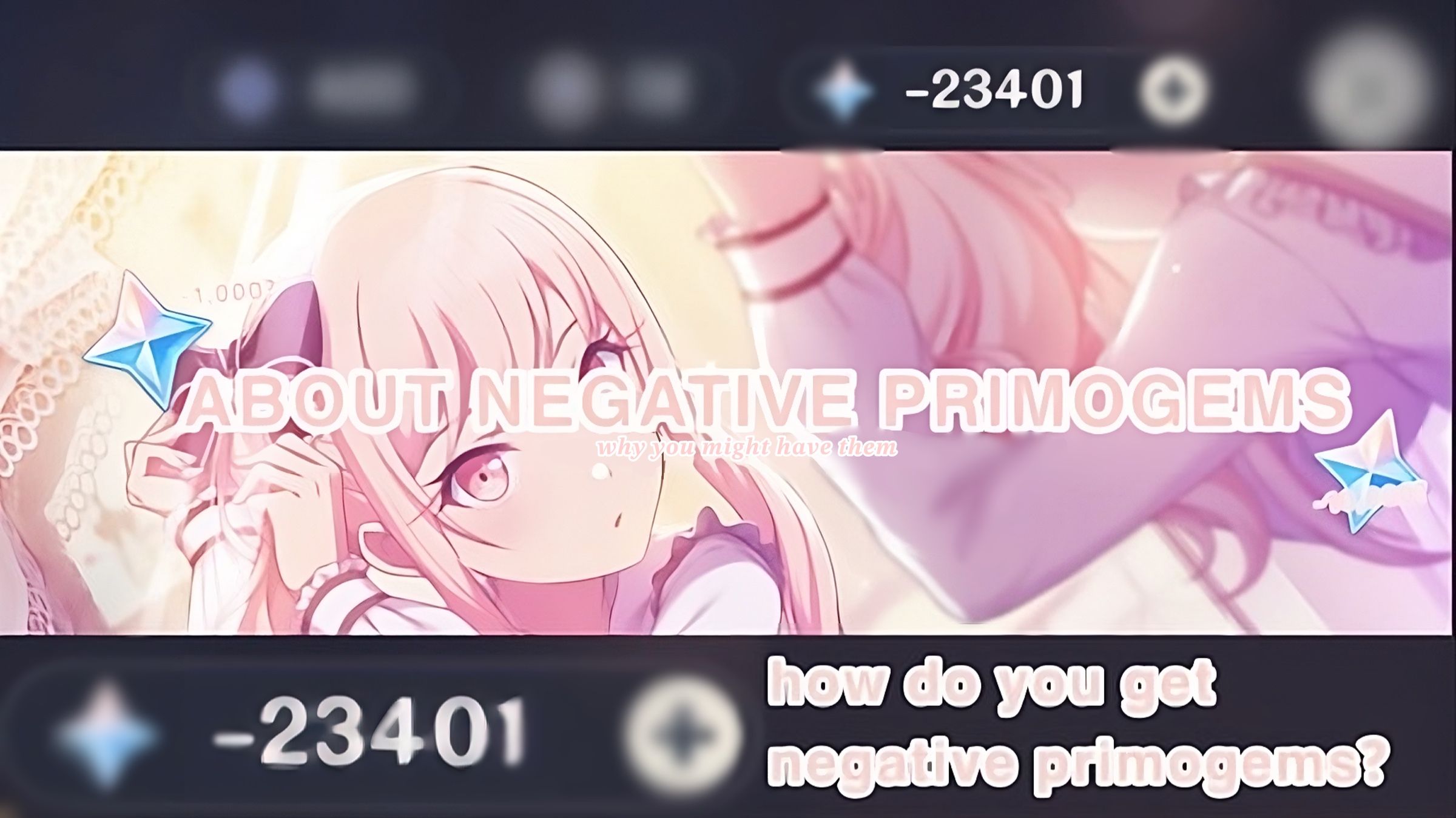 About negative primogems! Genshin Impact | HoYoLAB