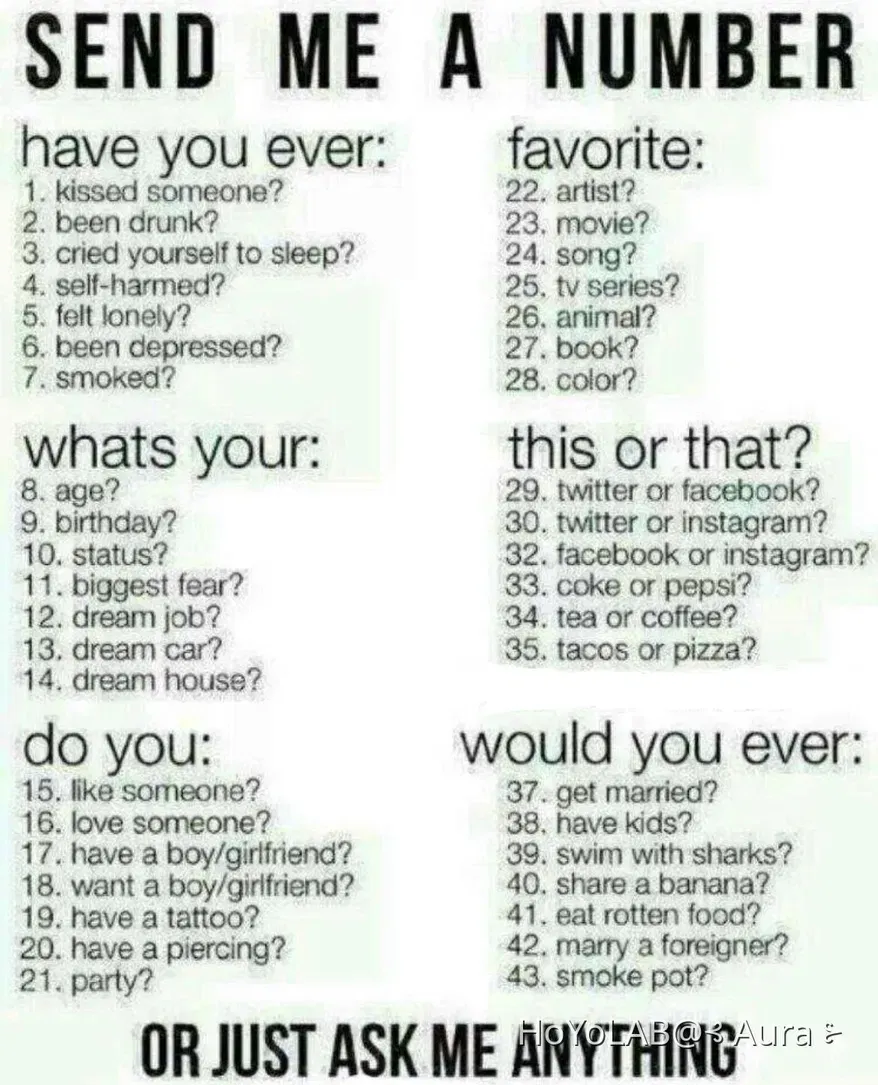 Choose a number and I’ll answer that question truthfully😁 | HoYoLAB