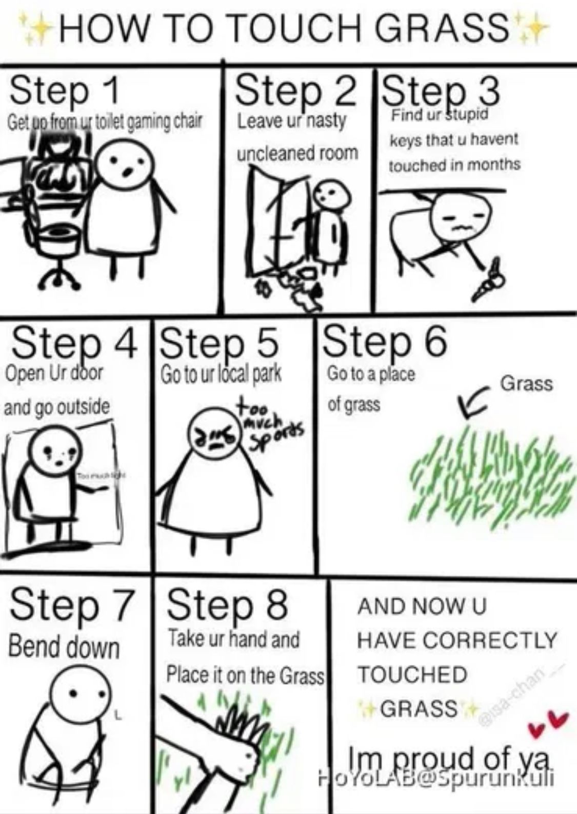 How To Touch Grass | HoYoLAB