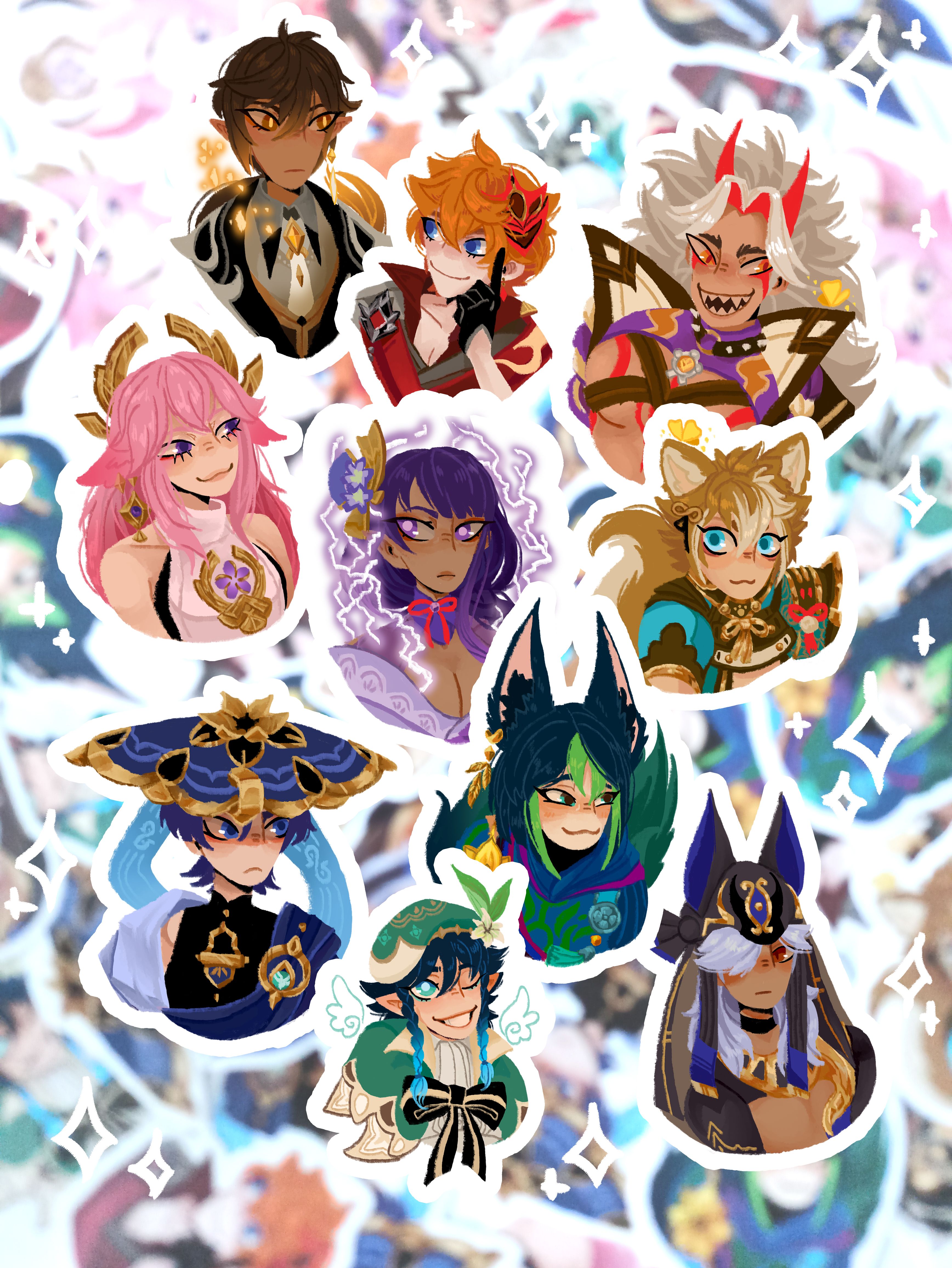 my genshin impact stickers :] Genshin Impact | HoYoLAB