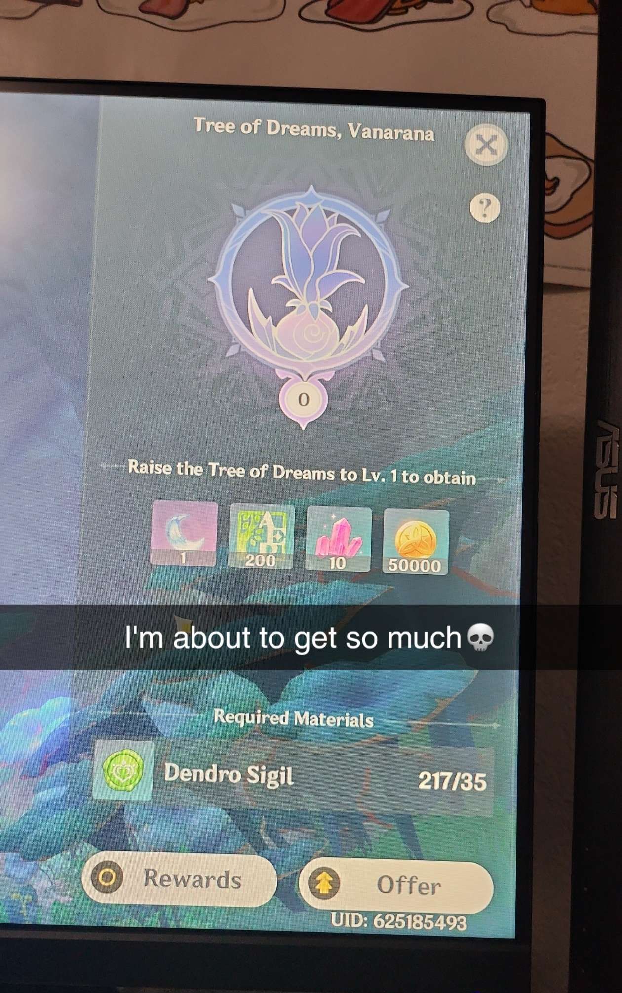 finally unlocked the tree of dreams Genshin Impact | HoYoLAB