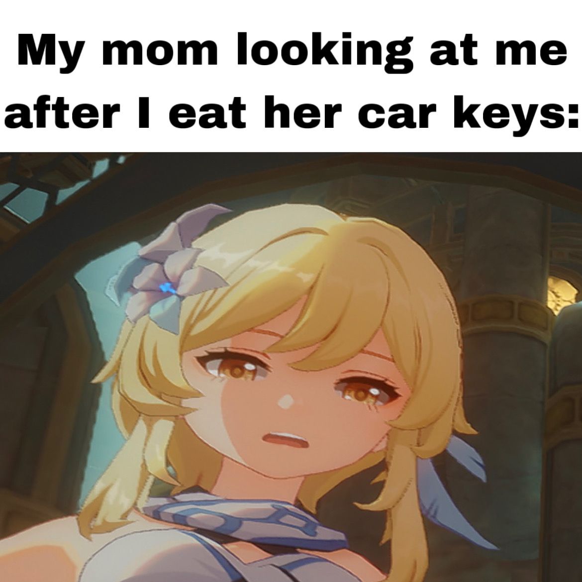 Shocked Lumine meme + template Genshin Impact | HoYoLAB