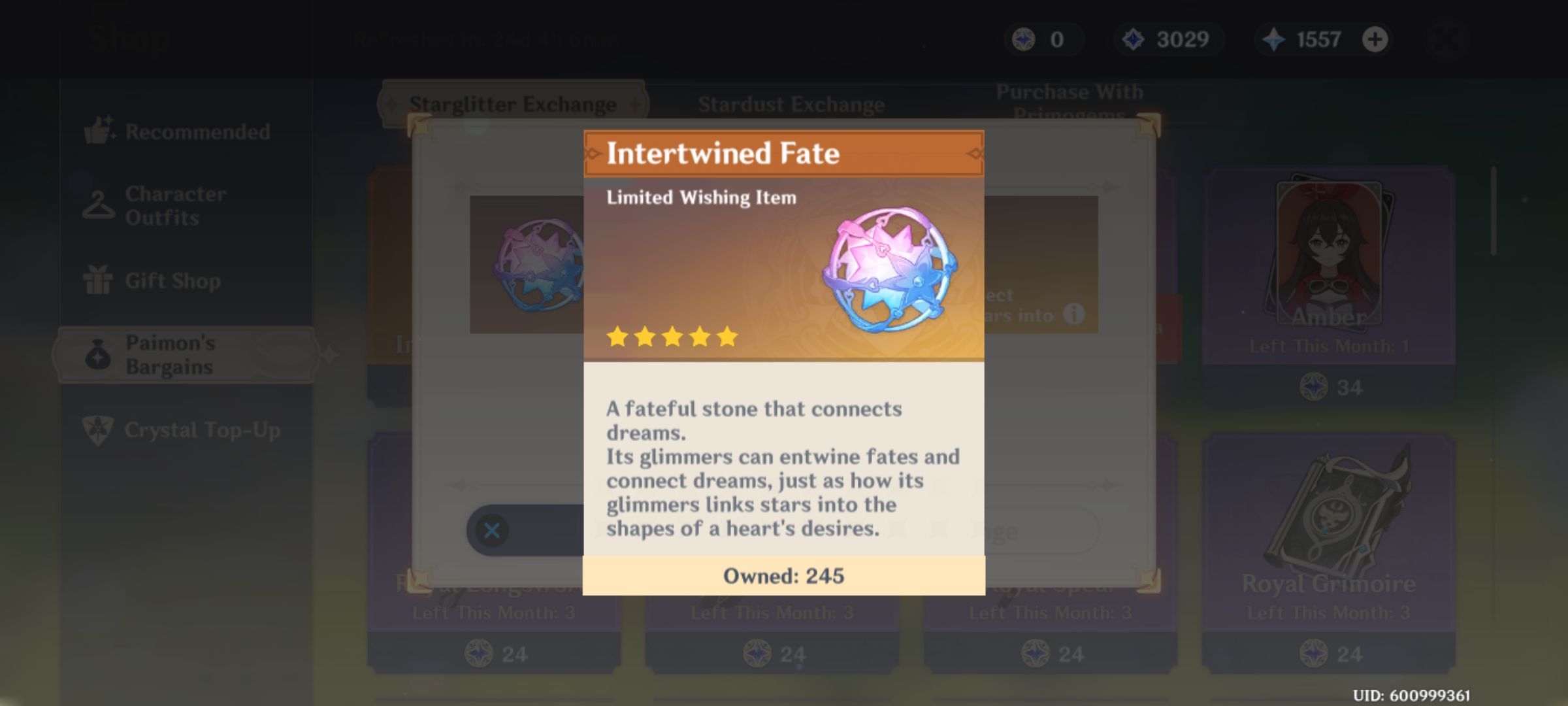 pre farming progress for Furina (Focalor) Genshin Impact | HoYoLAB