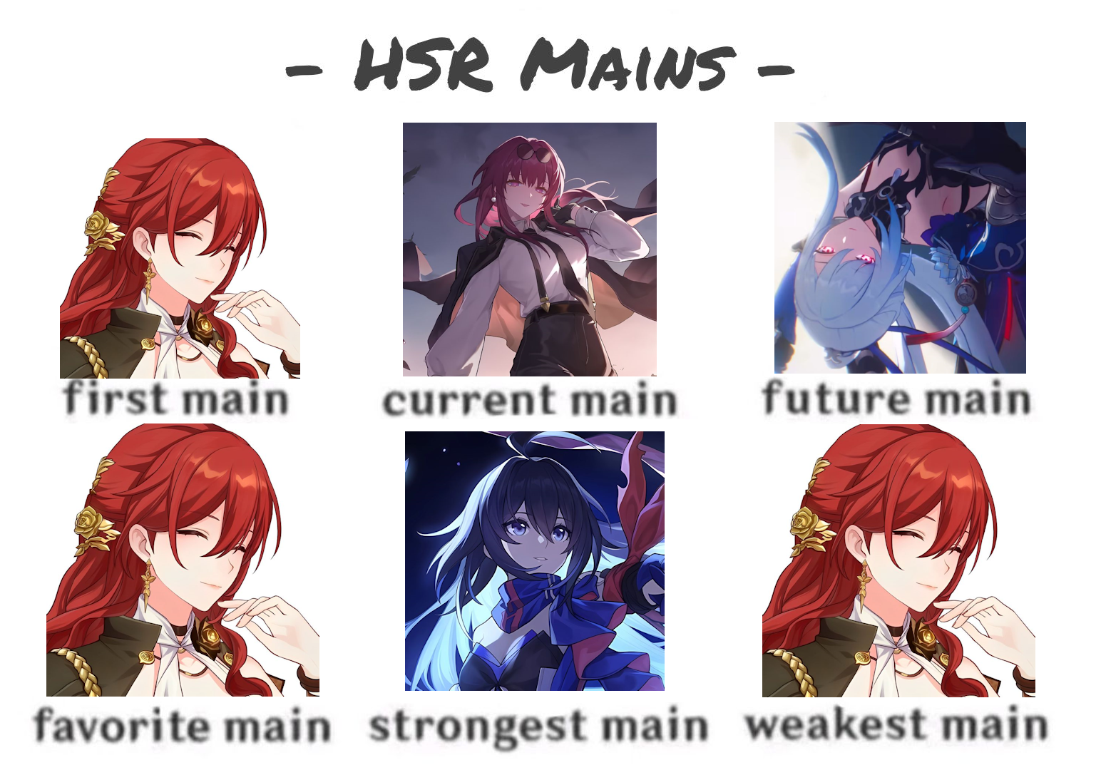 HSR mains so far Honkai: Star Rail | HoYoLAB