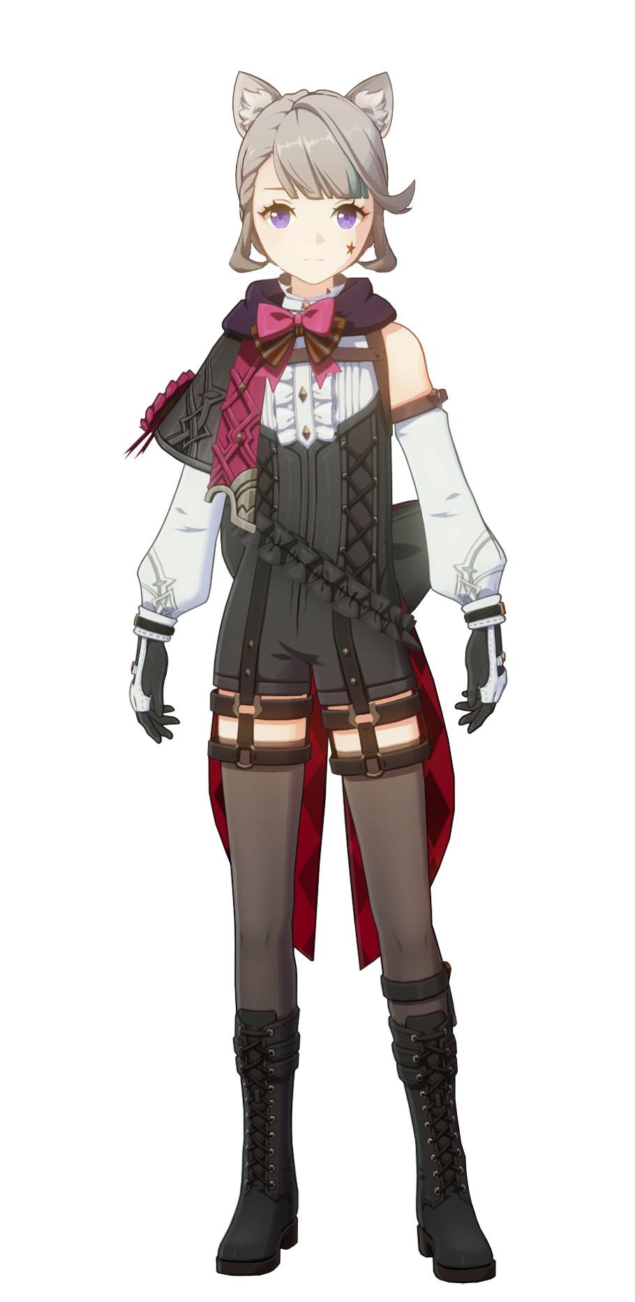 Lynette with Lyney's clothes, with a male pose, with her color scheme ...