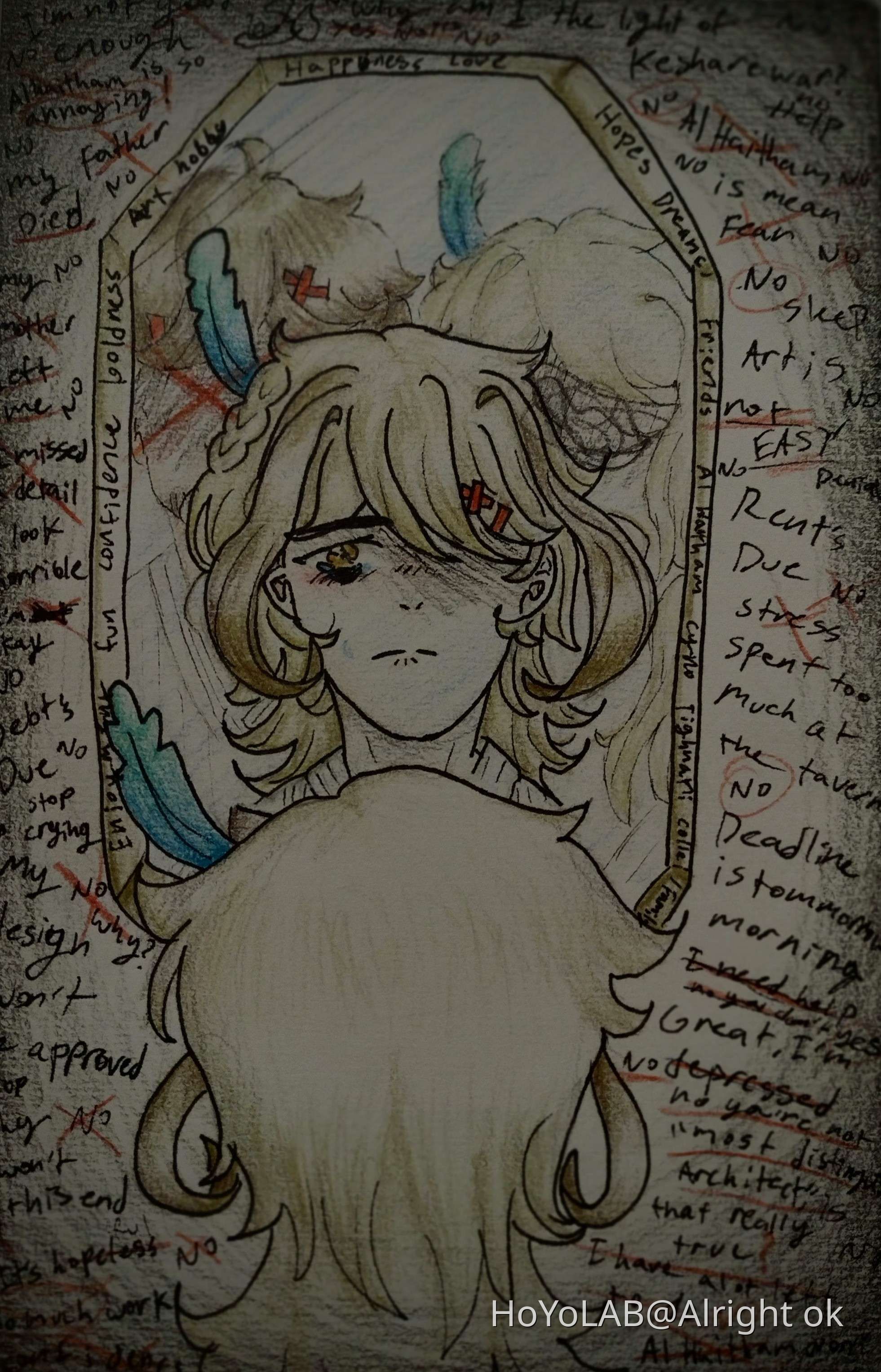 Kaveh angst because I’m obsessed with writing on the wall Genshin ...