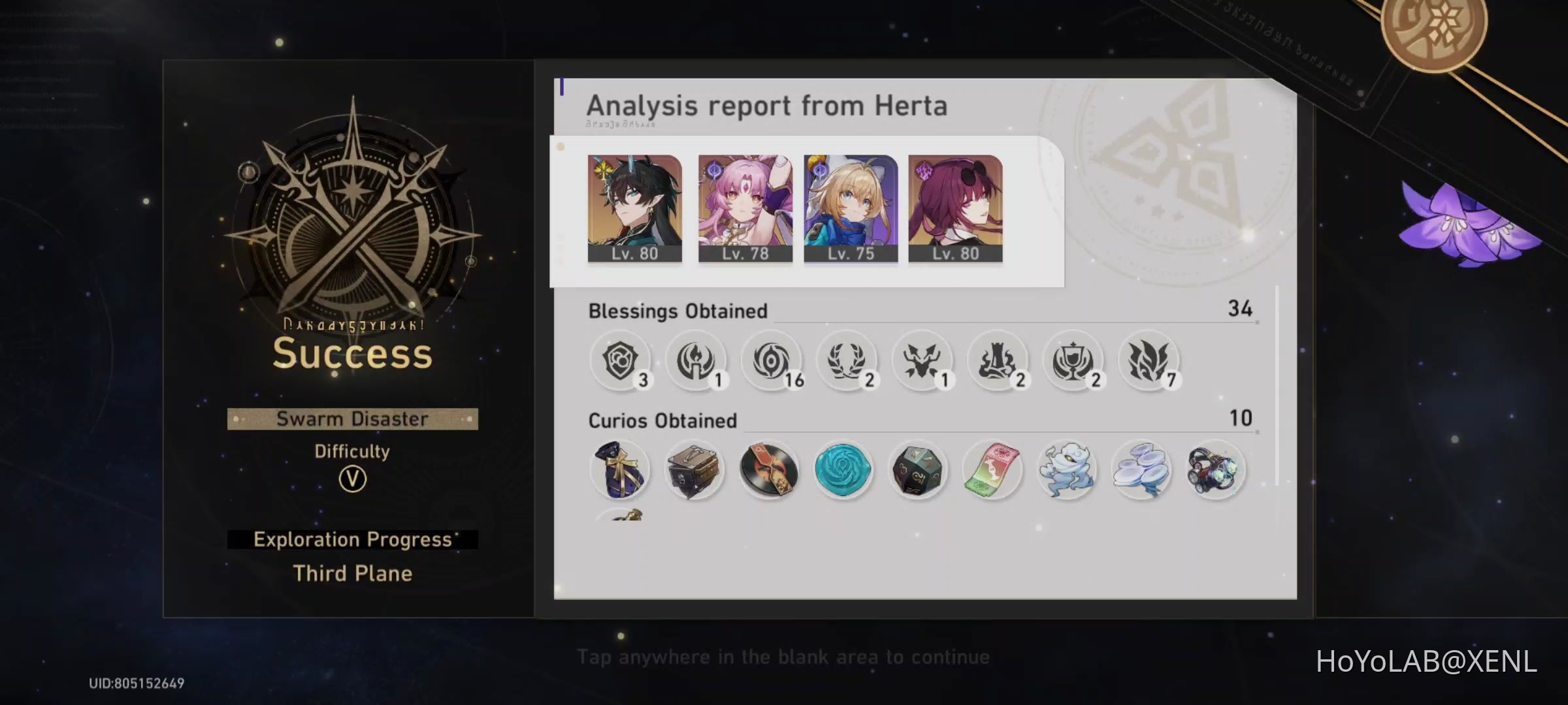 Swarm difficulty 5 (Nihility path) Done!🥰 Honkai: Star Rail | HoYoLAB