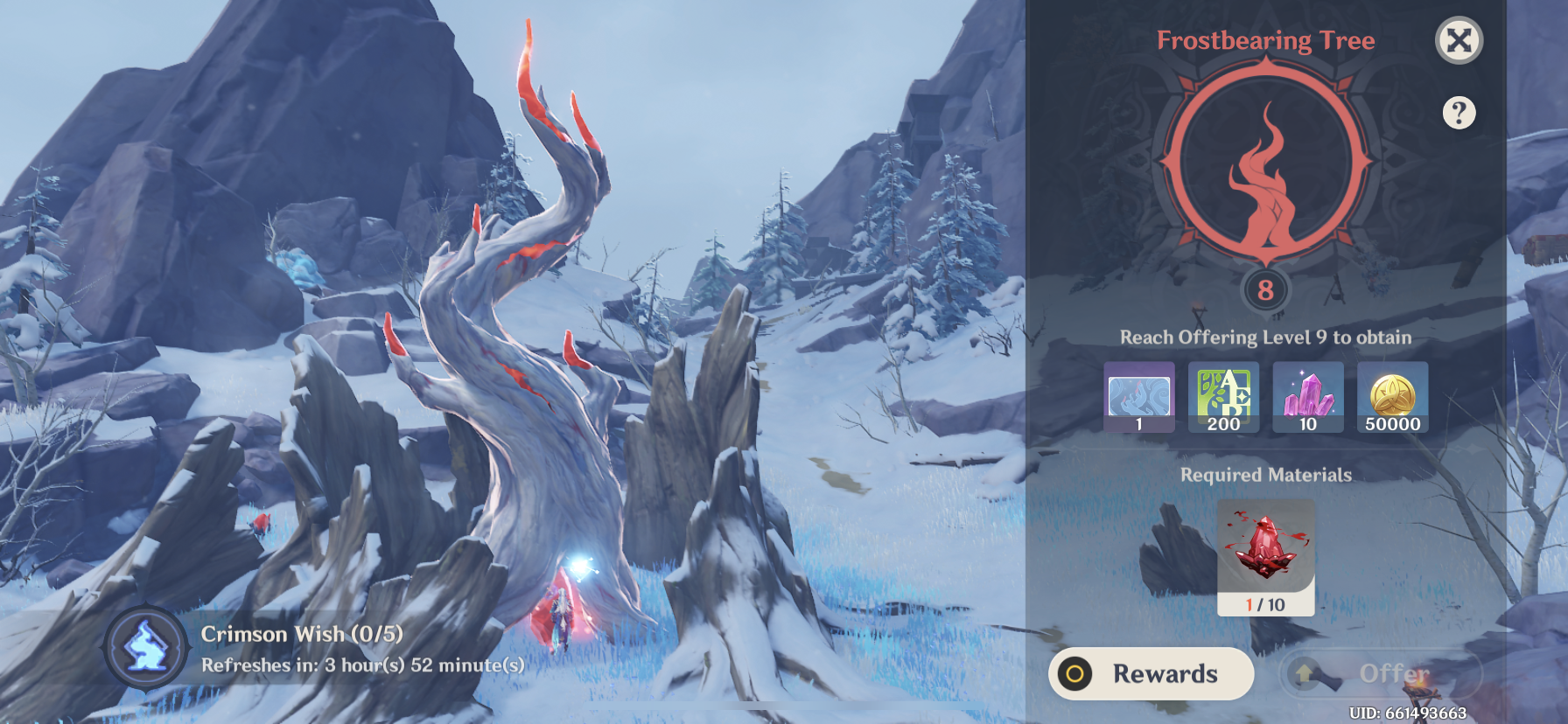 took me a bit but finally got my frost earring tree to lvl 8 Genshin ...