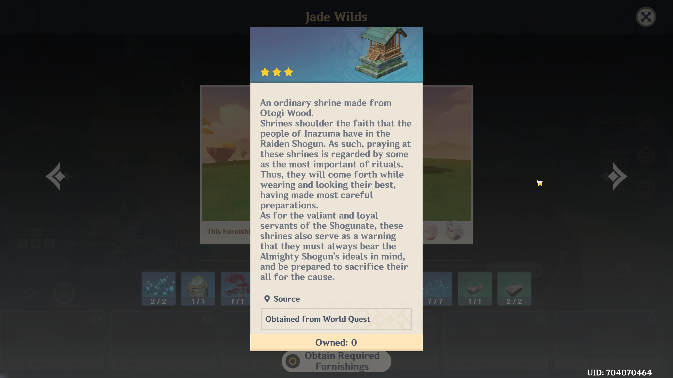 Thank you for decieving me, Hoyo. Ritual Shrine blueprint hint is wrong ...