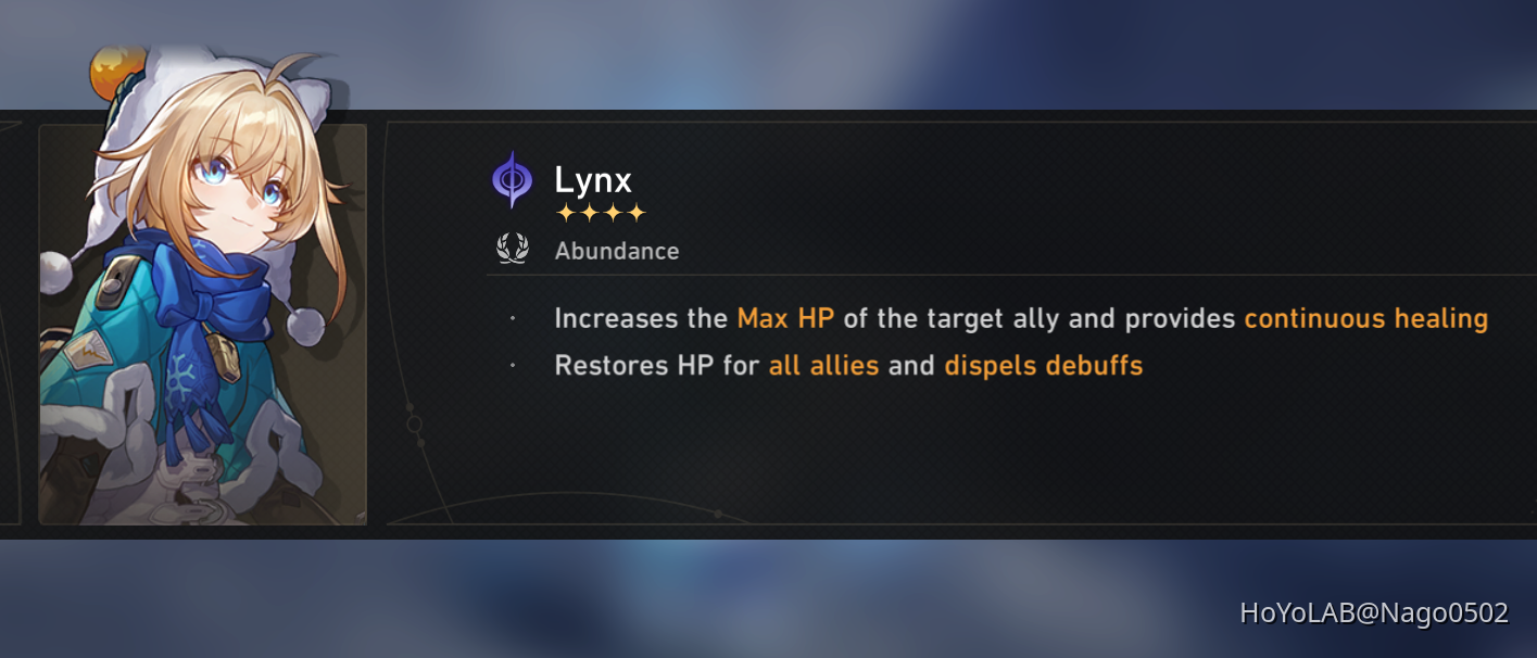 Everything about : Lynx | Character Guide / Build | Honkai: Star Rail 1 ...