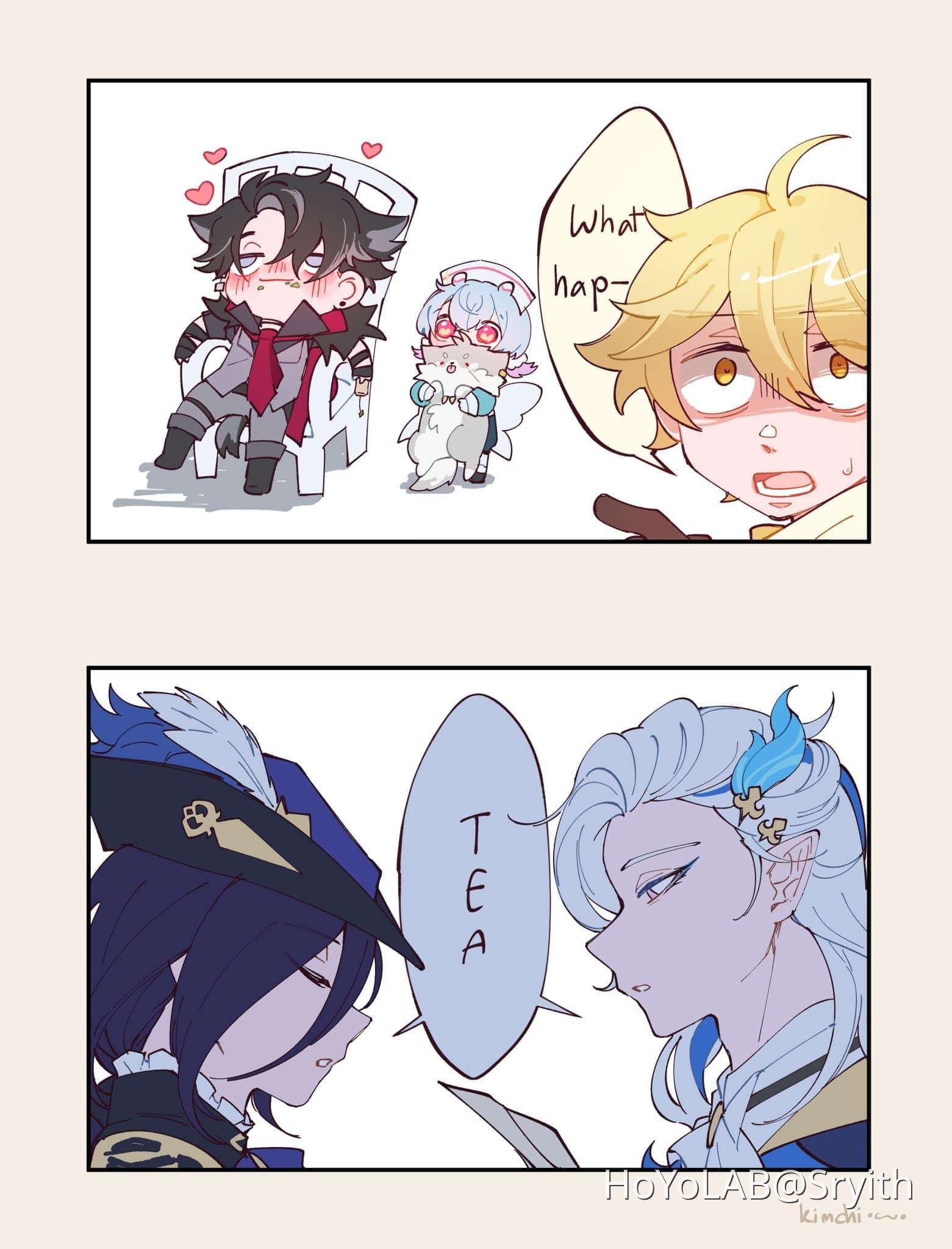 In his high, wriothesley saw tea in his mind. Genshin Impact | HoYoLAB