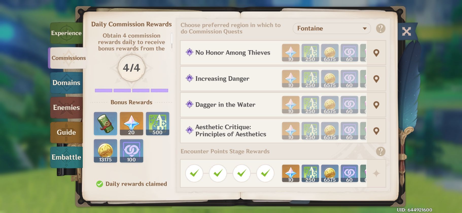 New Daily Commissions Genshin Impact | HoYoLAB