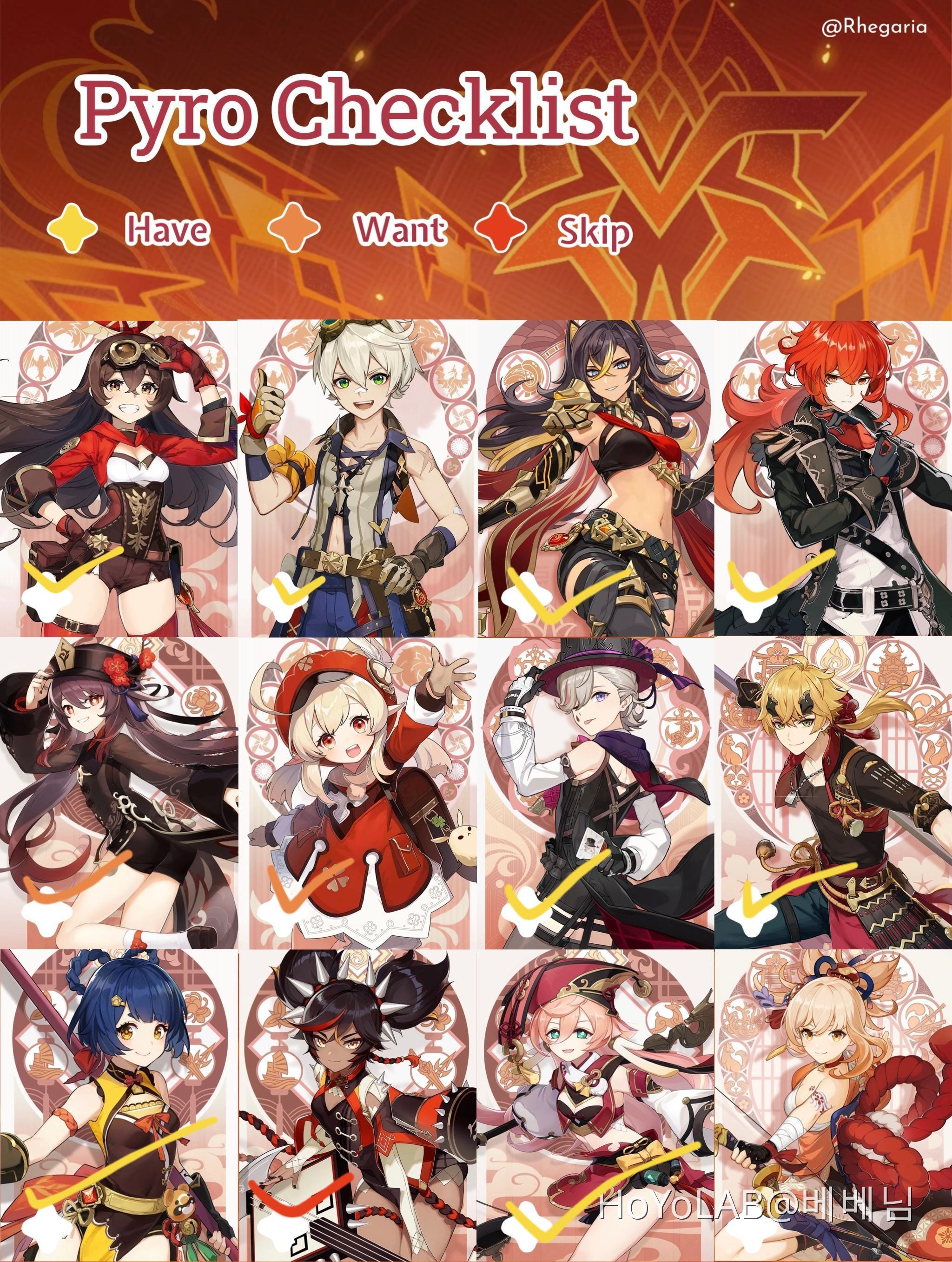 원소 체크리스트 Genshin Impact | HoYoLAB