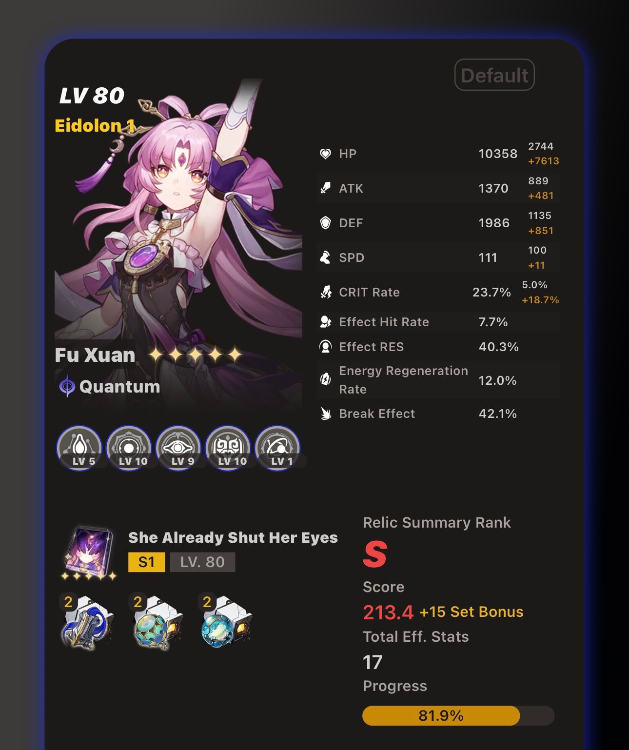 Fu xuan build Honkai: Star Rail | HoYoLAB