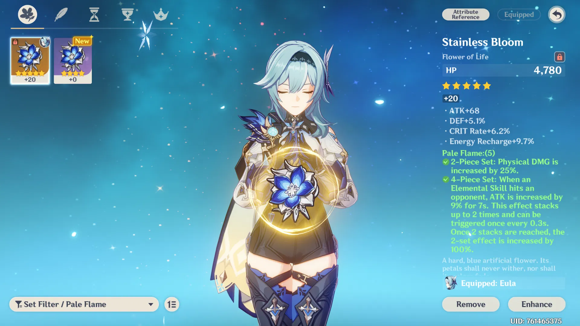 lost the will to play this game and yet to get a flower for eula and have c6 razor to build too ...