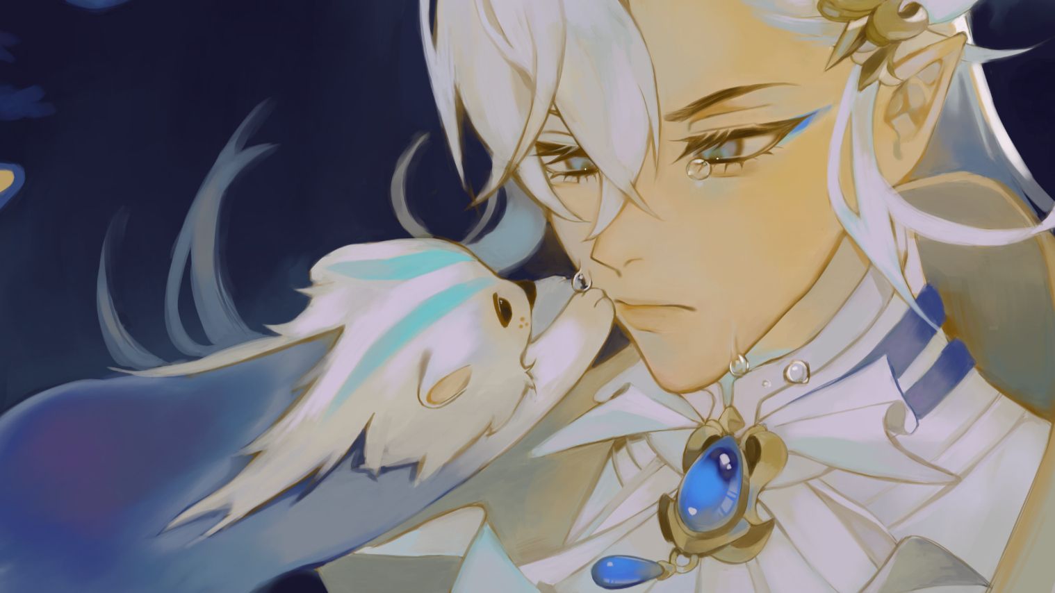 𝑯𝒊𝒅𝒅𝒆𝒏 𝒕𝒆𝒂𝒓𝒔 | Neuvillette fanart Genshin Impact | HoYoLAB