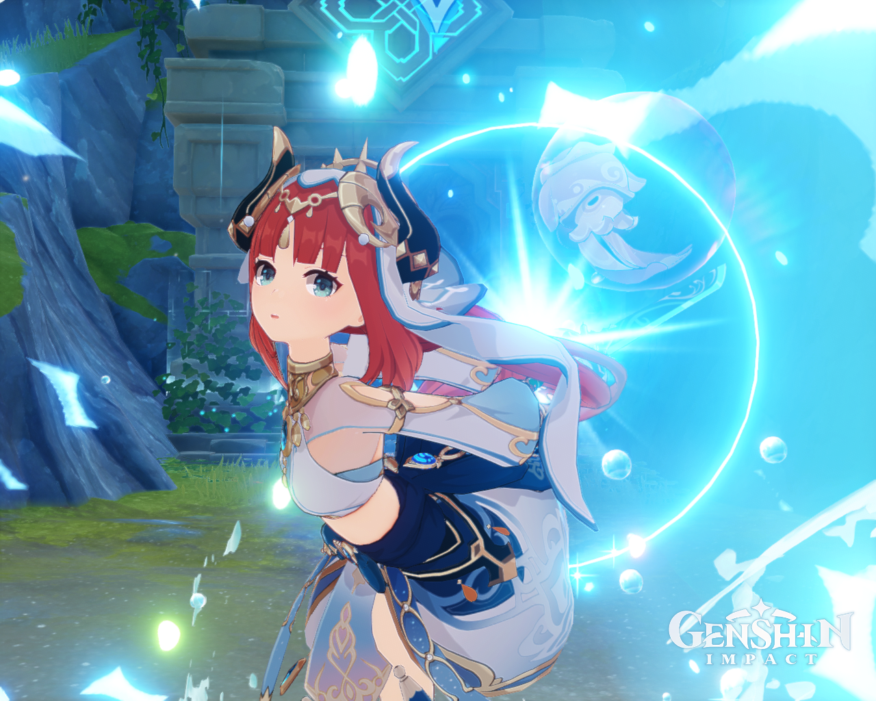 Nilou getting ready to farm the Fontaine artifact domain Genshin Impact ...
