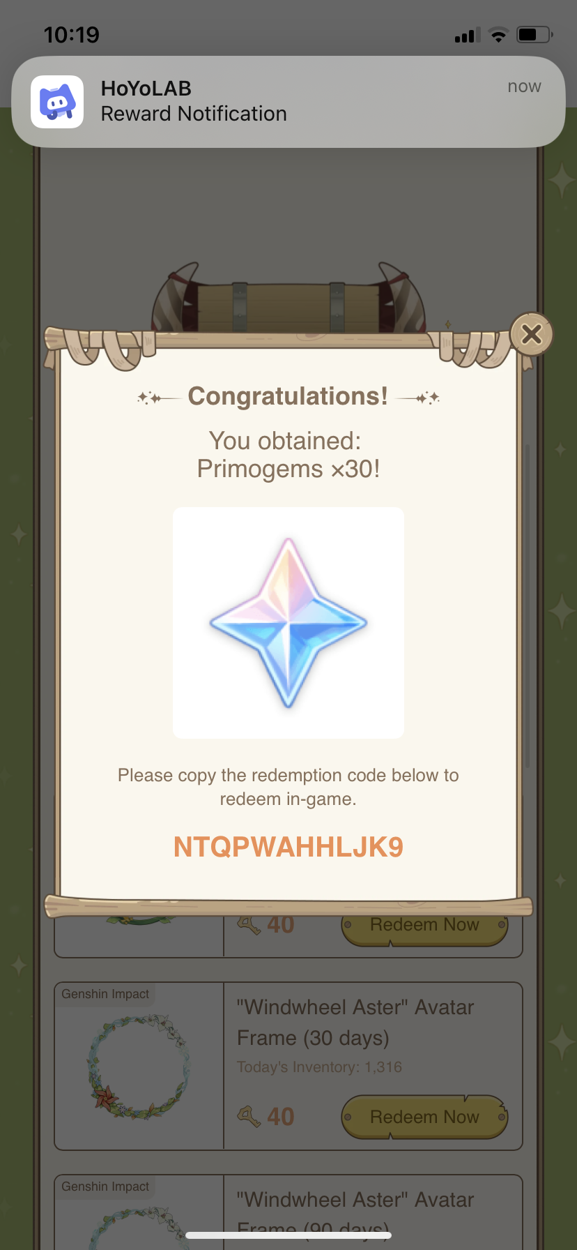 Never thought I would receive primogems even before the guaranteed ...