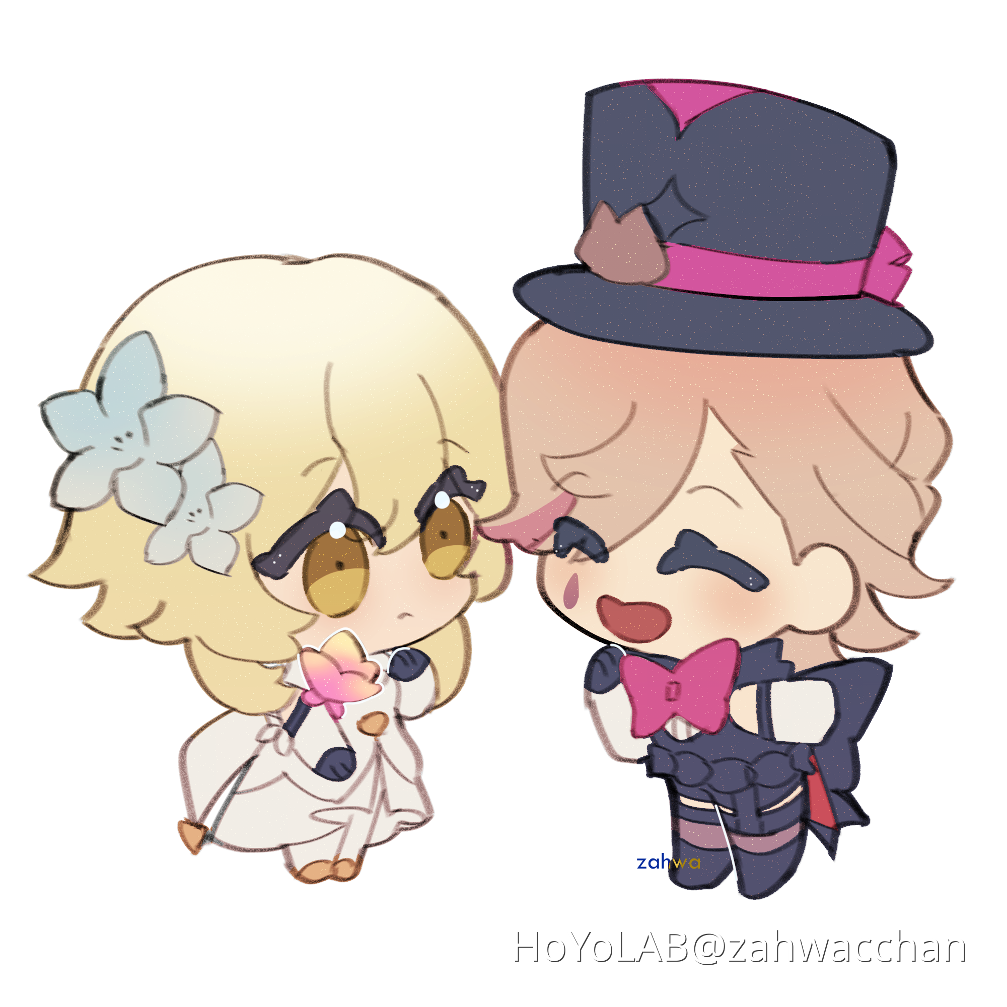 Lyney x Lumine chibi because I say so Genshin Impact | HoYoLAB