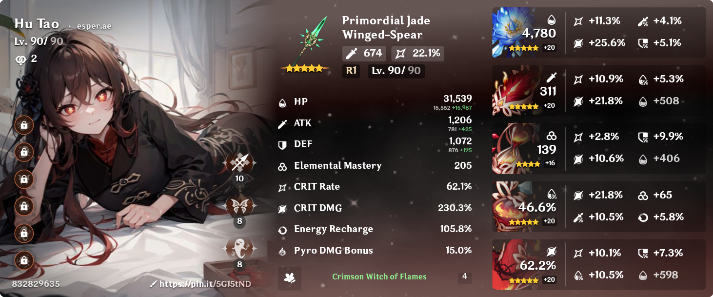 My Hu Tao after 9 Days Genshin Impact | HoYoLAB