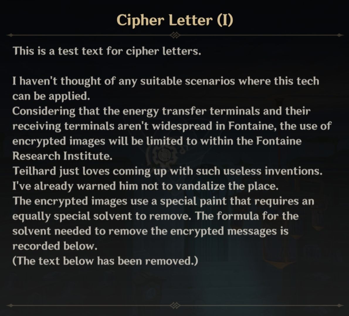 Cypher Letter Genshin Impact | HoYoLAB