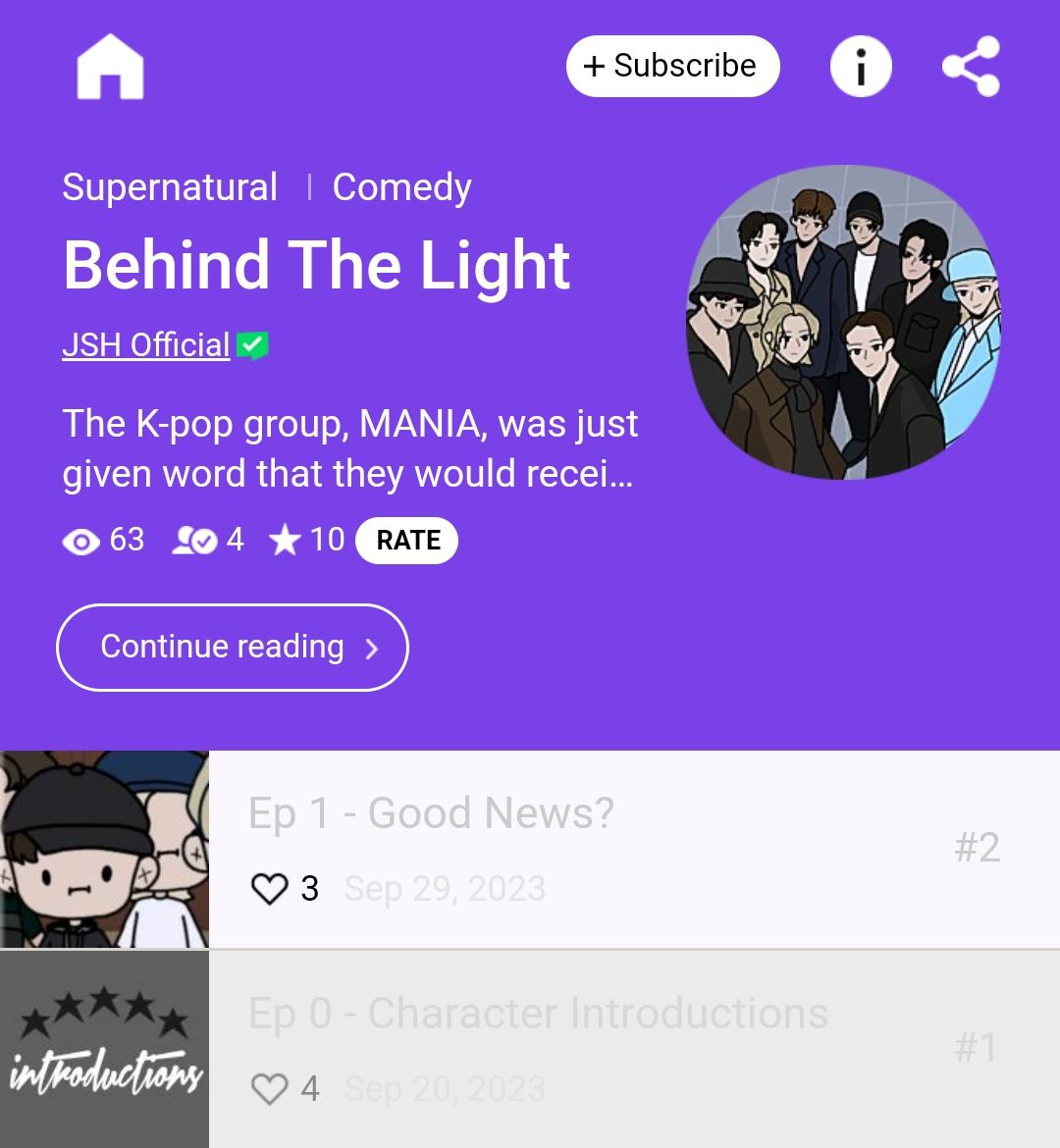 I made a Webtoon! (Behind The Light) | HoYoLAB