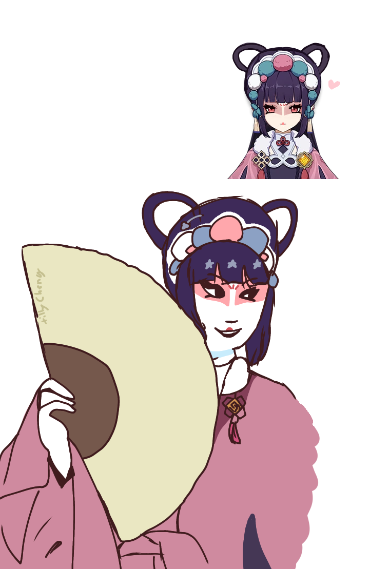 hi im tilly cheng and i drew a little redesign of lady yun jin Genshin ...