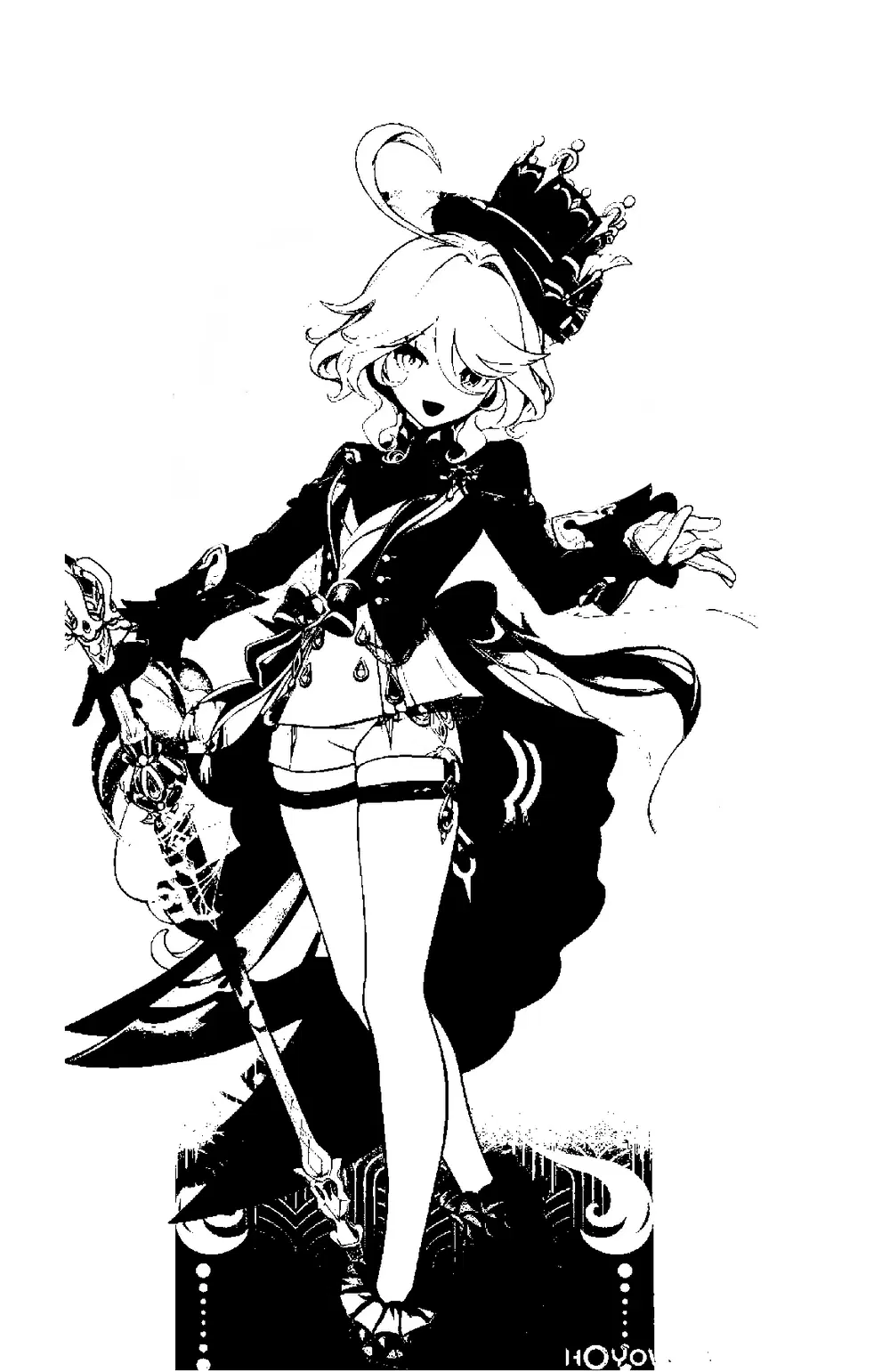 Black & white Furina Genshin Impact | HoYoLAB