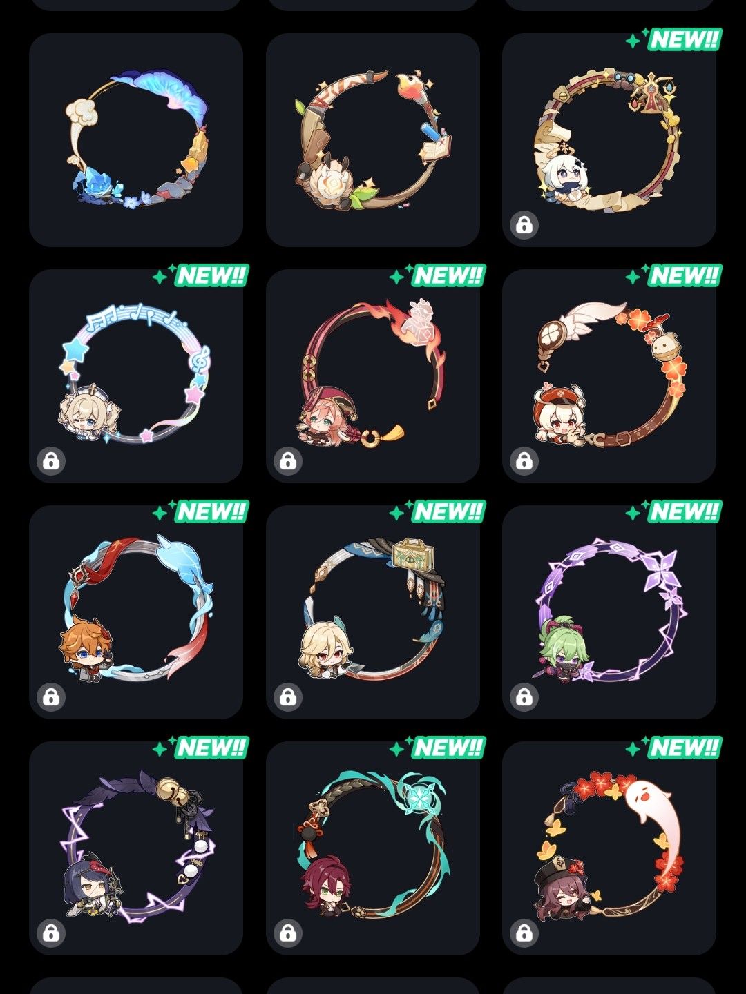 More genshin avatar frames! | HoYoLAB