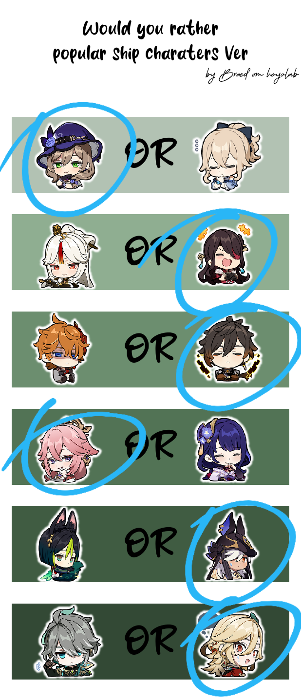 Either Or... Partner Edition! Genshin Impact | HoYoLAB