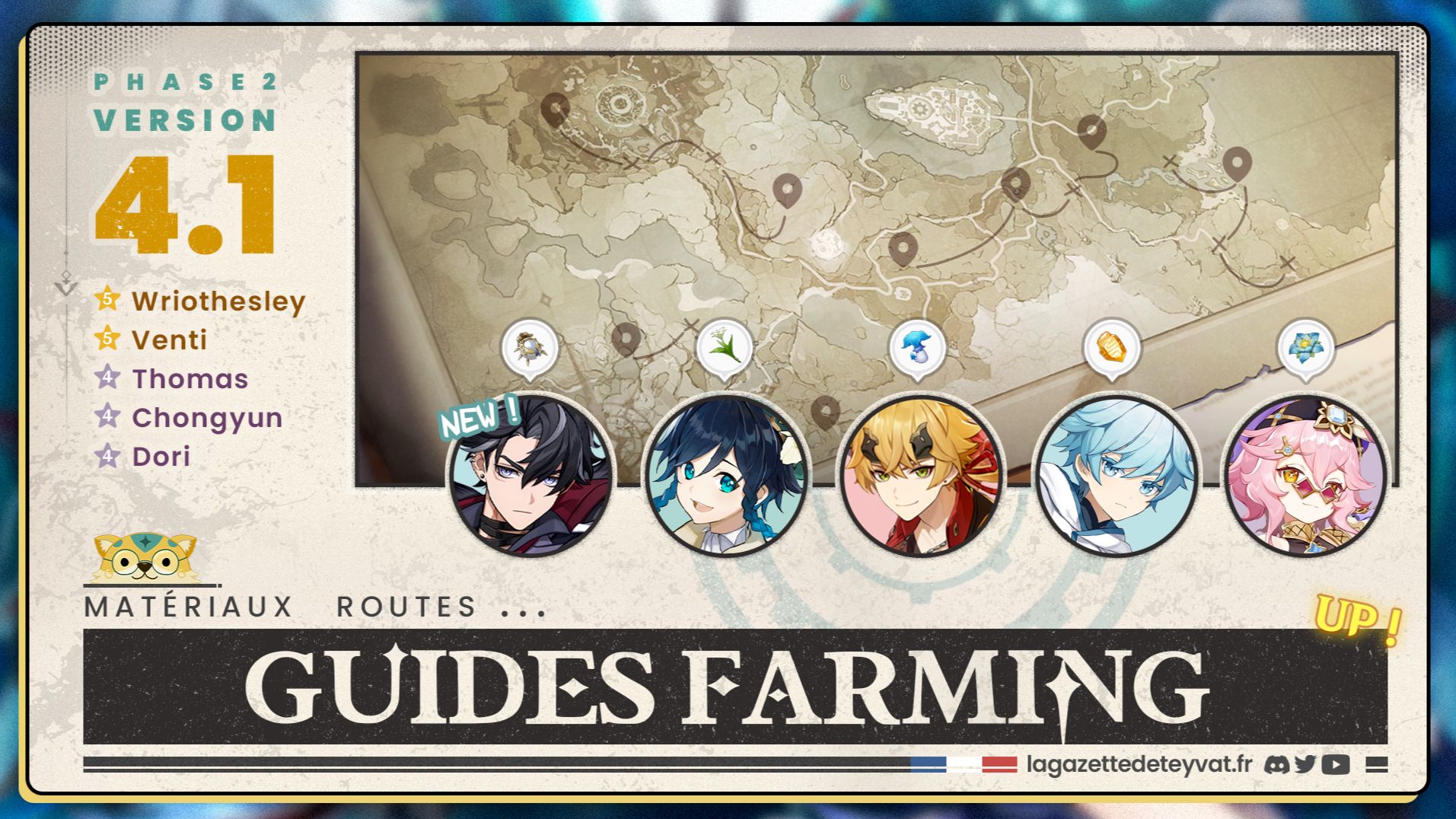 【VERSION 4.1】 Wriothesley, Venti, Thomas, Chongyun, Dori ― On farm ...