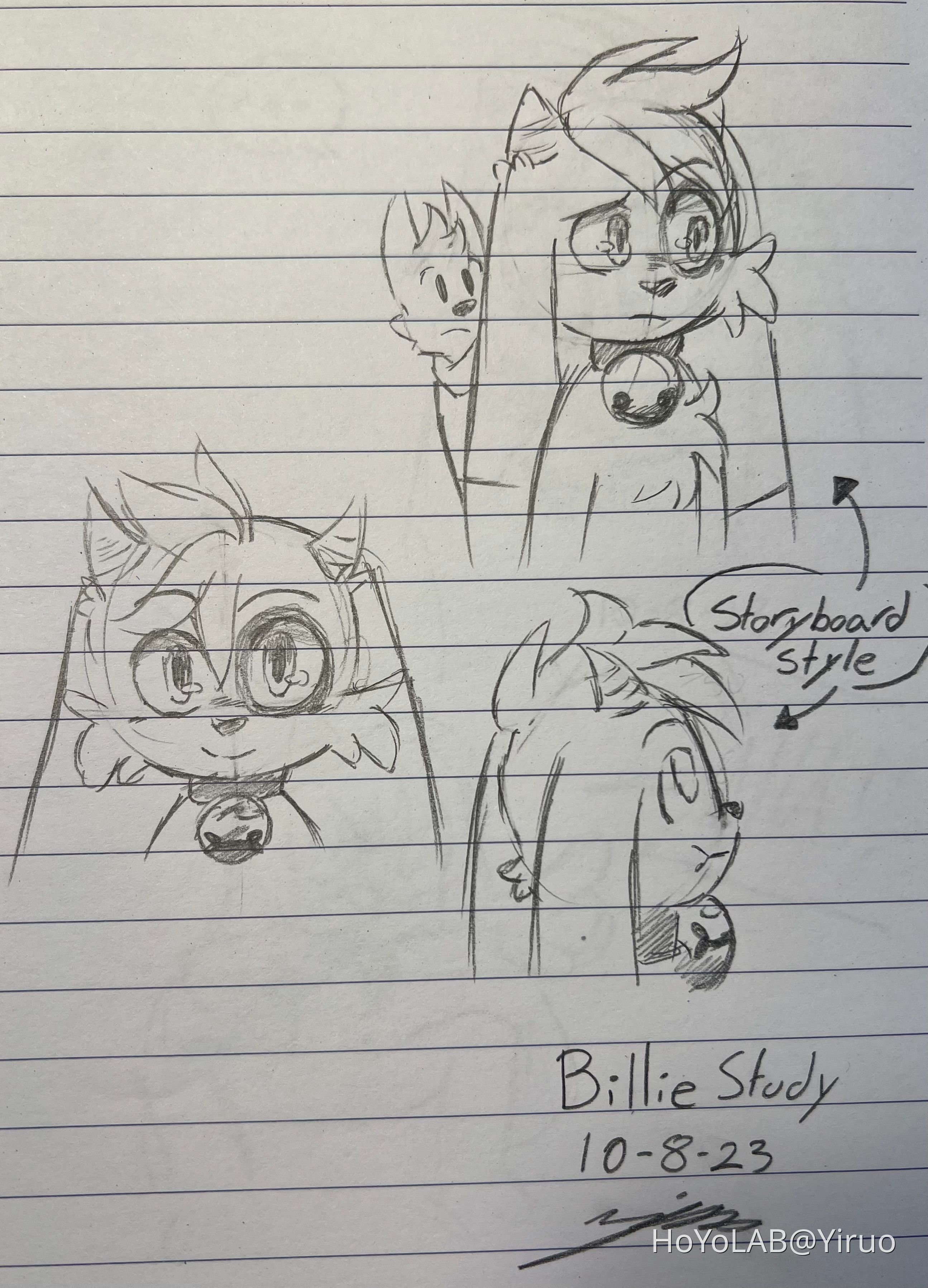 Billie Bust Up Sketches | HoYoLAB