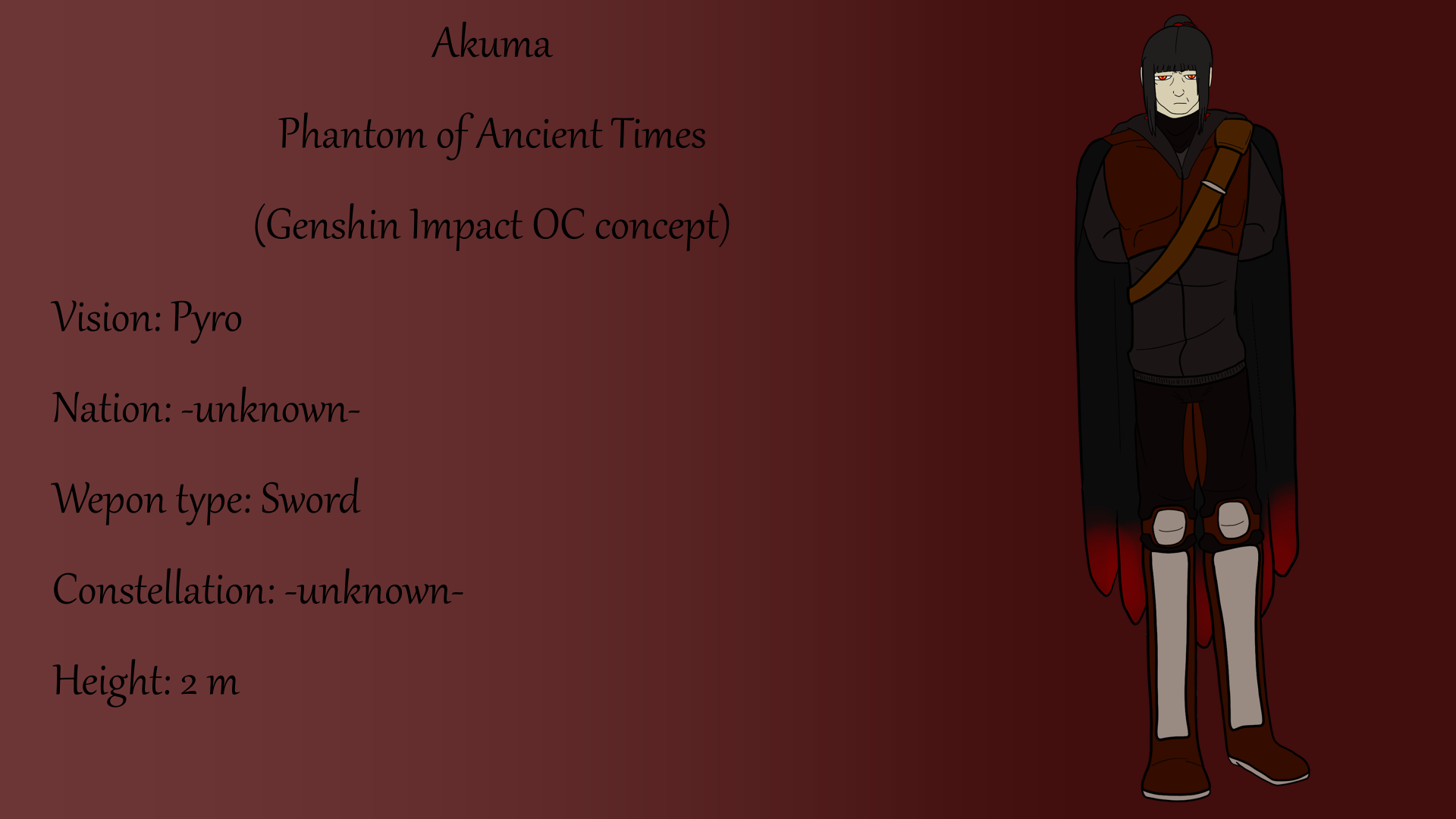 Akuma: Phantom of Ancient Times (Genshin Impact OC conception) Genshin ...