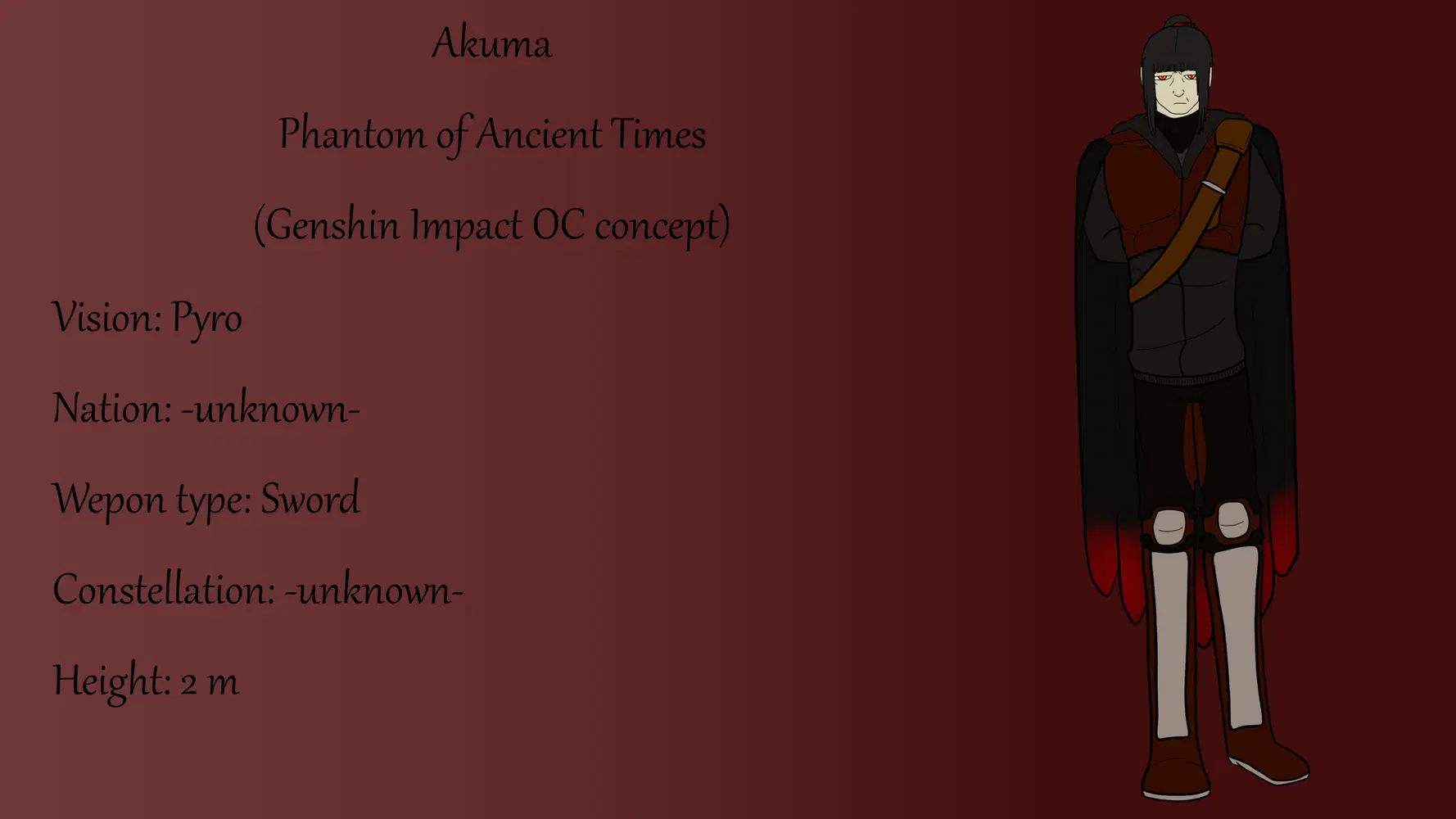 Akuma: Phantom of Ancient Times (Genshin Impact OC conception) Genshin ...