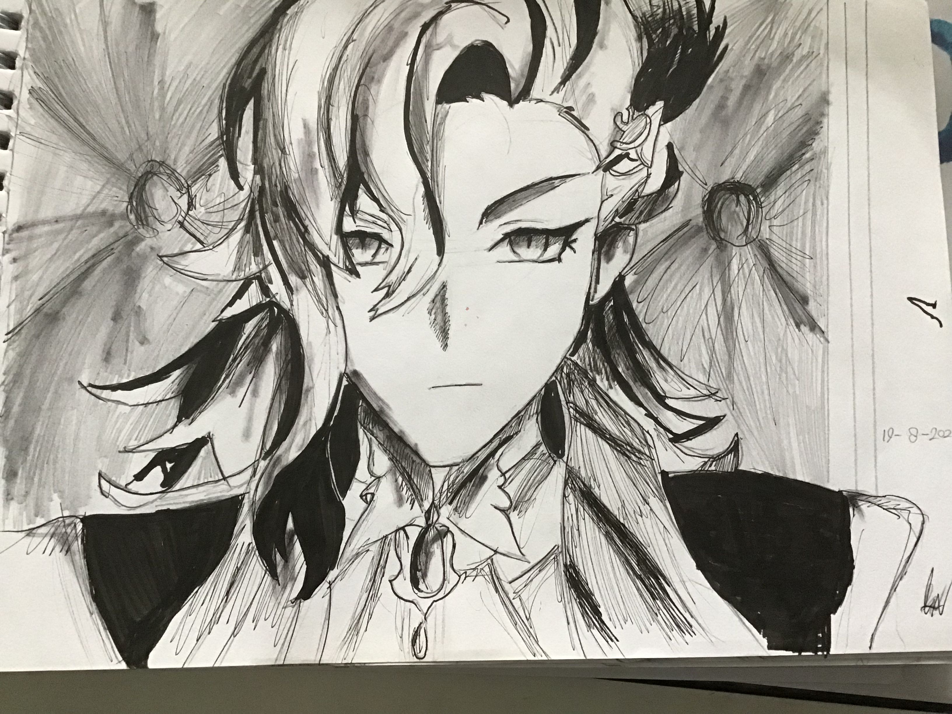 Drawing Neuvillette untill he comes home. Genshin Impact | HoYoLAB