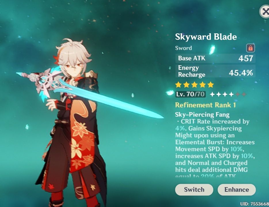 I got skyward blade .I think it's pretty cool 😎 Genshin Impact | HoYoLAB