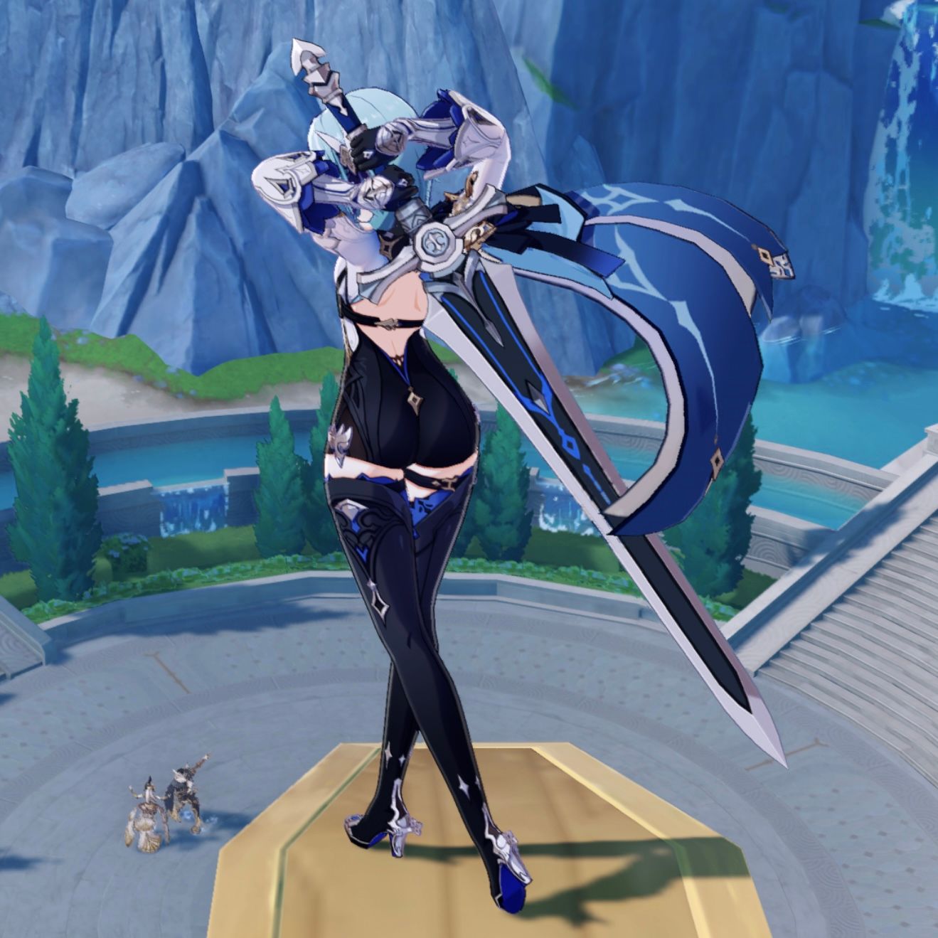 White Iron Greatsword has NO right to look this good on Eula Genshin ...