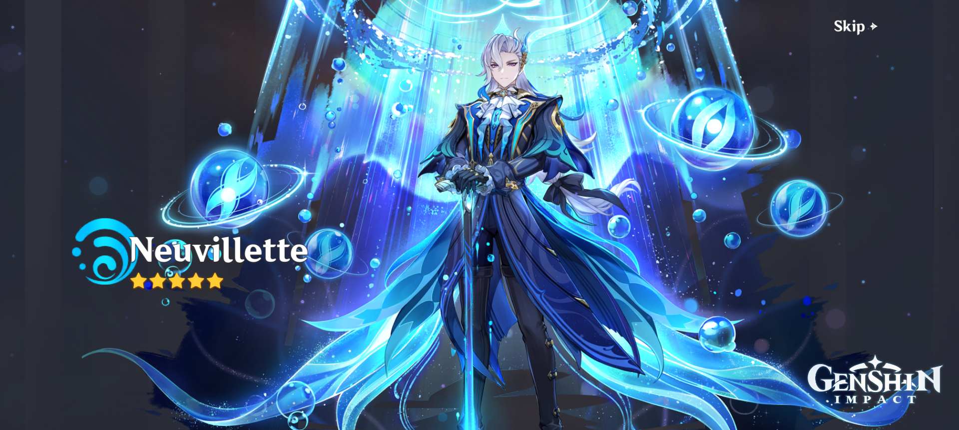 I finally got my first 5 star character it's Neuvillette Genshin Impact ...