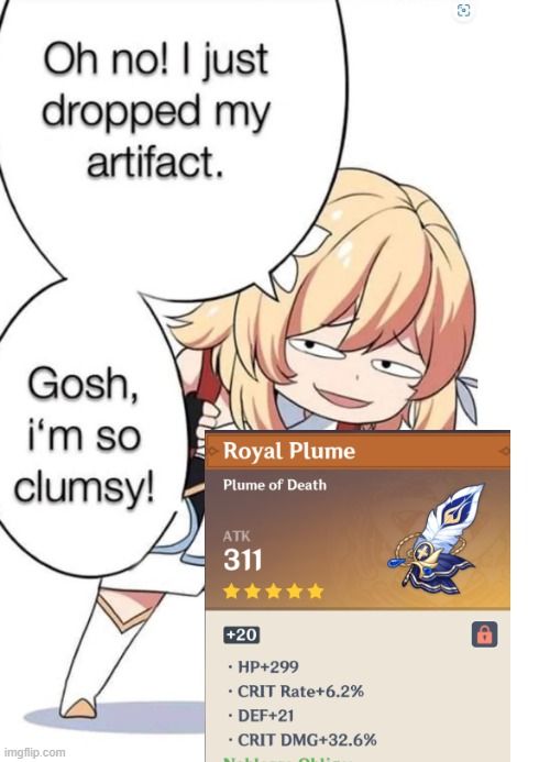 Random artifact level up shenanigans lol Genshin Impact | HoYoLAB