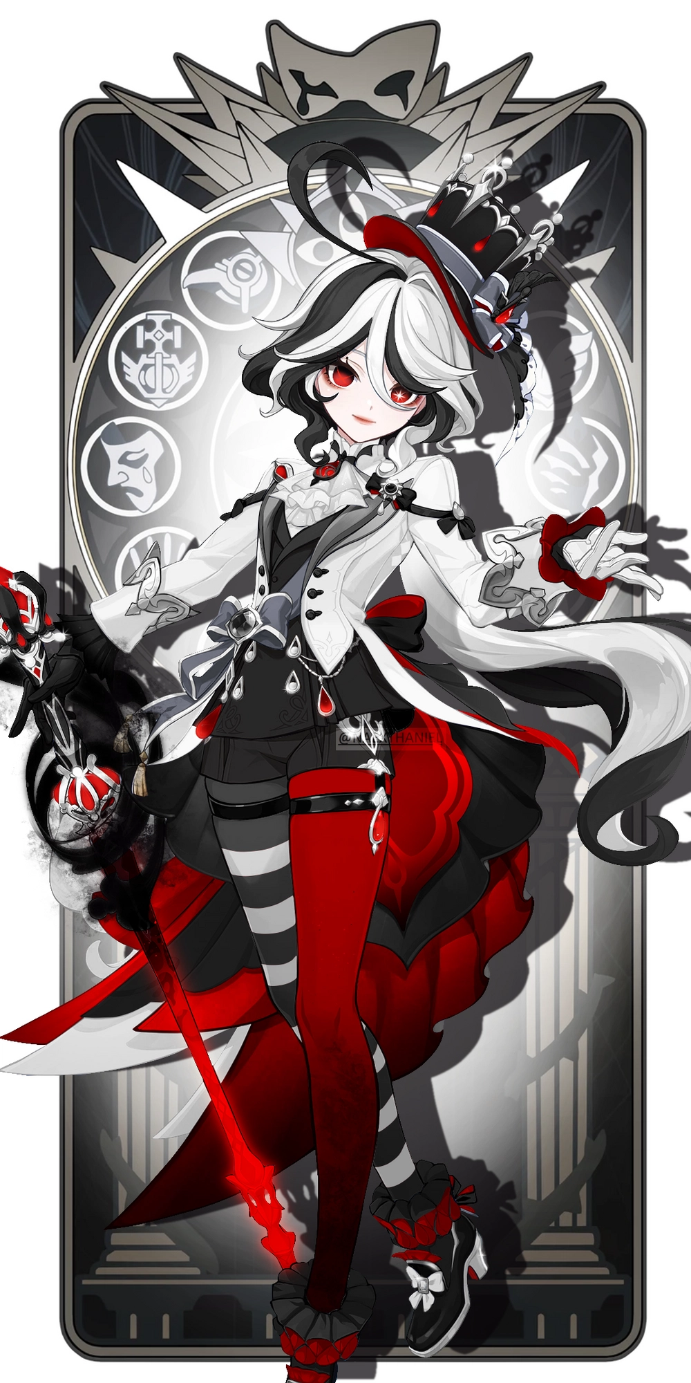 Furina with Arlecchino color palette Genshin Impact | HoYoLAB