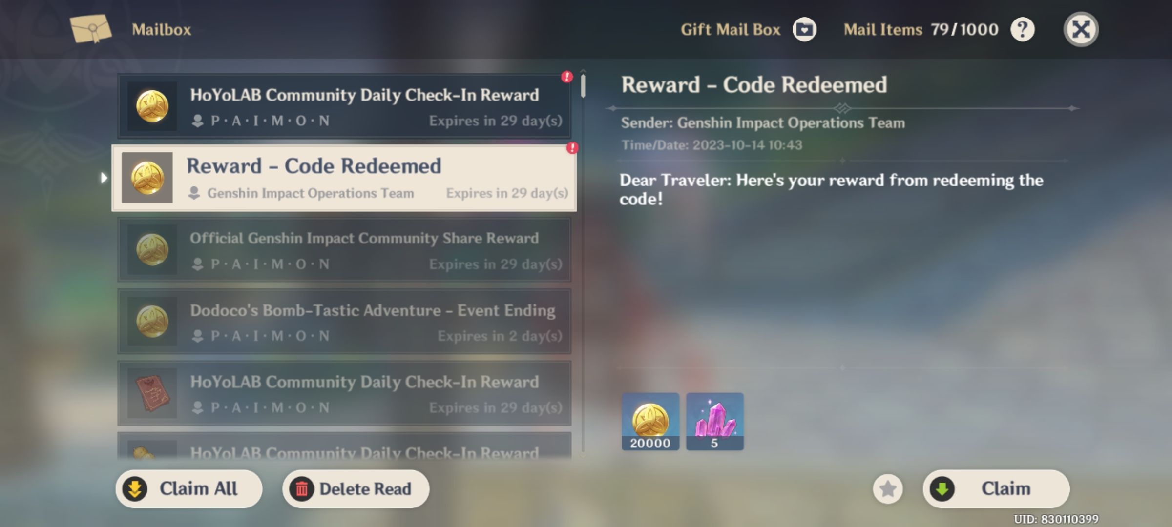 New Redemption Code Genshin Impact | HoYoLAB