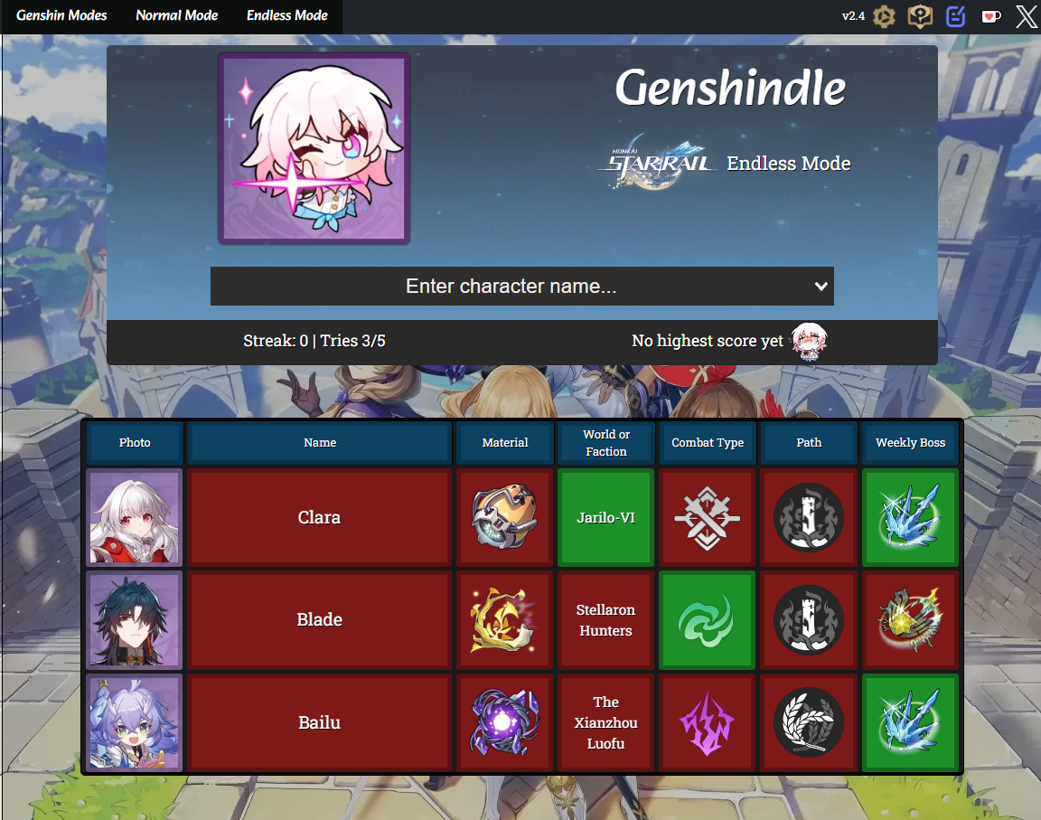 HSR Wordle Game! Honkai Star Rail Game Modes now available in ...