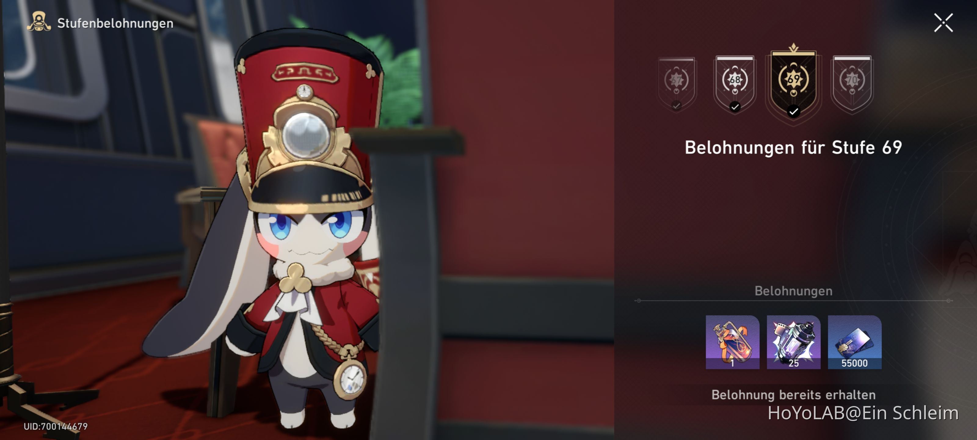 und zack bin ich Stufe 69 😉☯️ Honkai: Star Rail | HoYoLAB