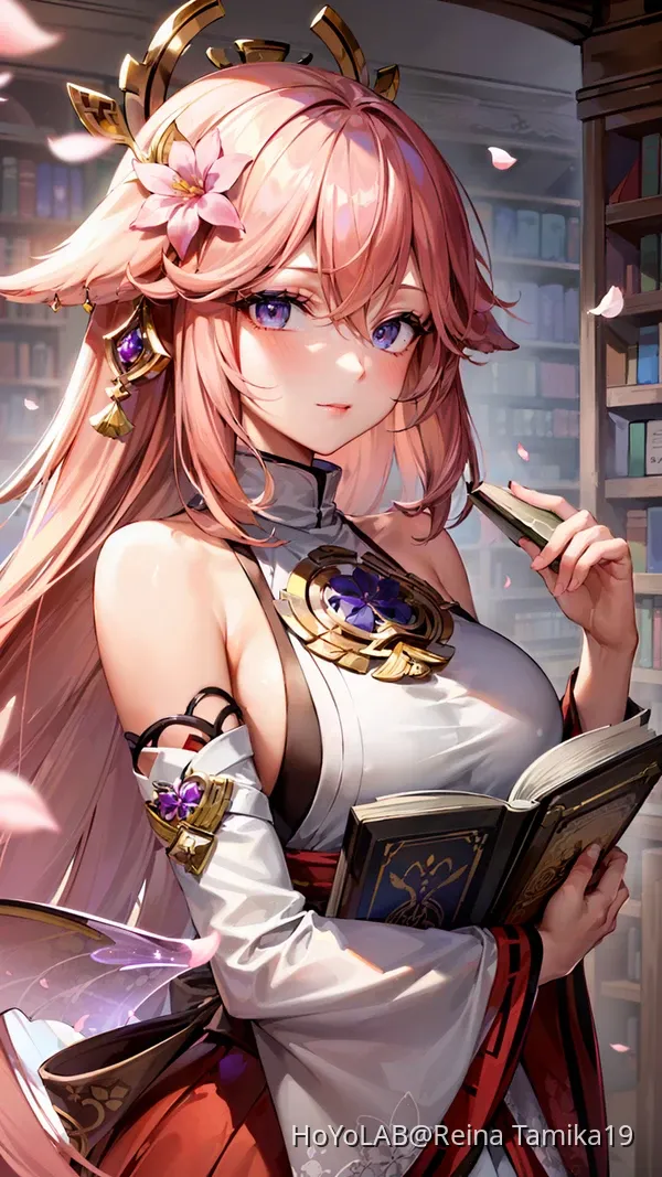 Read a novel book with Yae Miko Genshin Impact | HoYoLAB