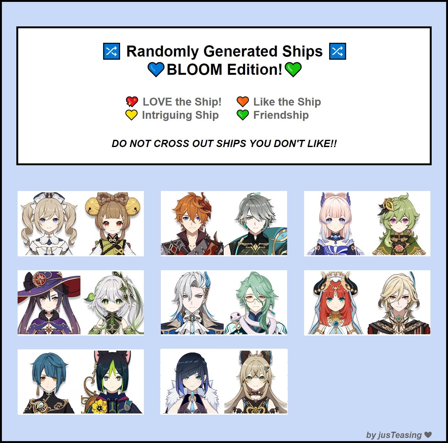 🔀 Randomly Generated Ships 🔀 (Part 1) Genshin Impact | HoYoLAB