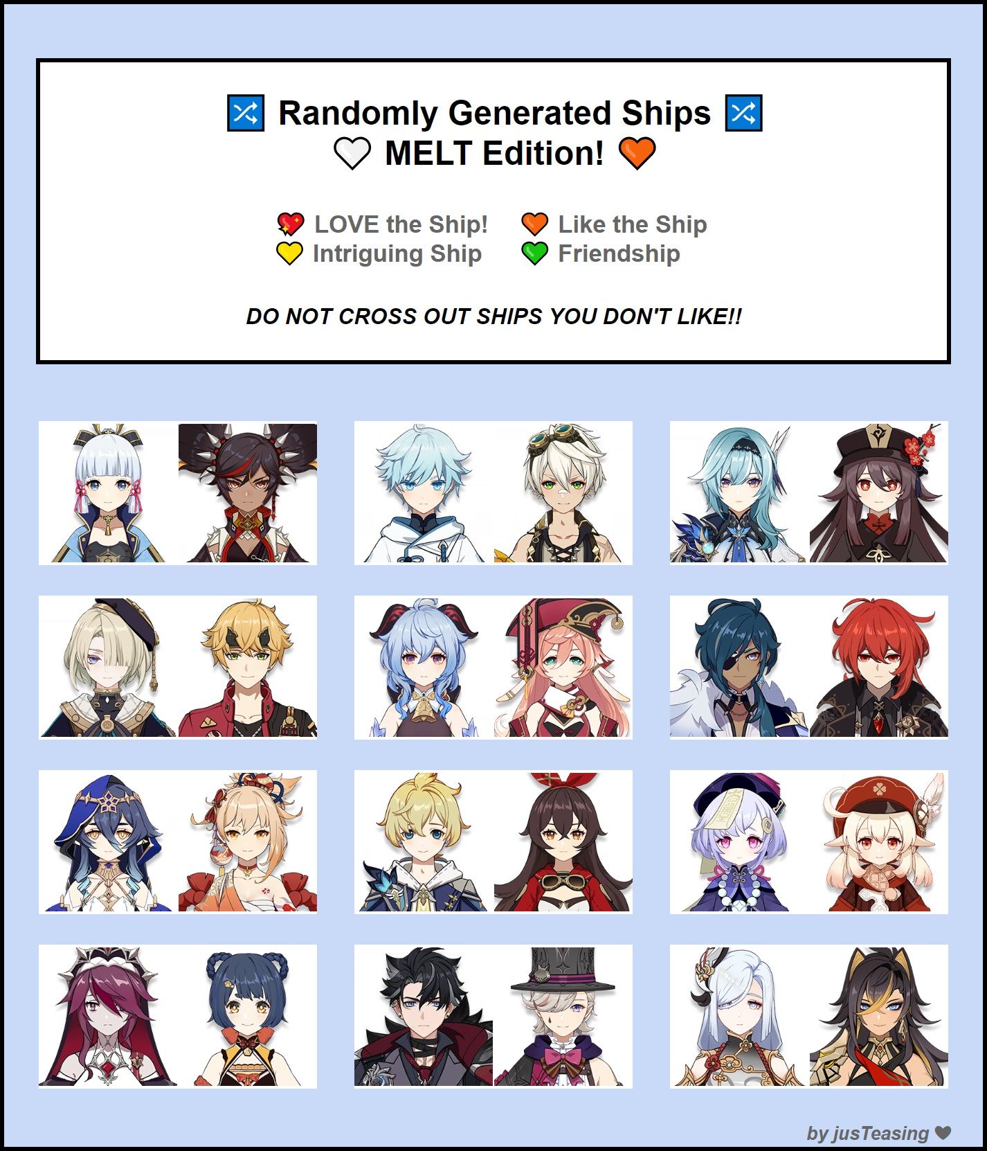 🔀 Randomly Generated Ships 🔀 (Part 2) Genshin Impact | HoYoLAB