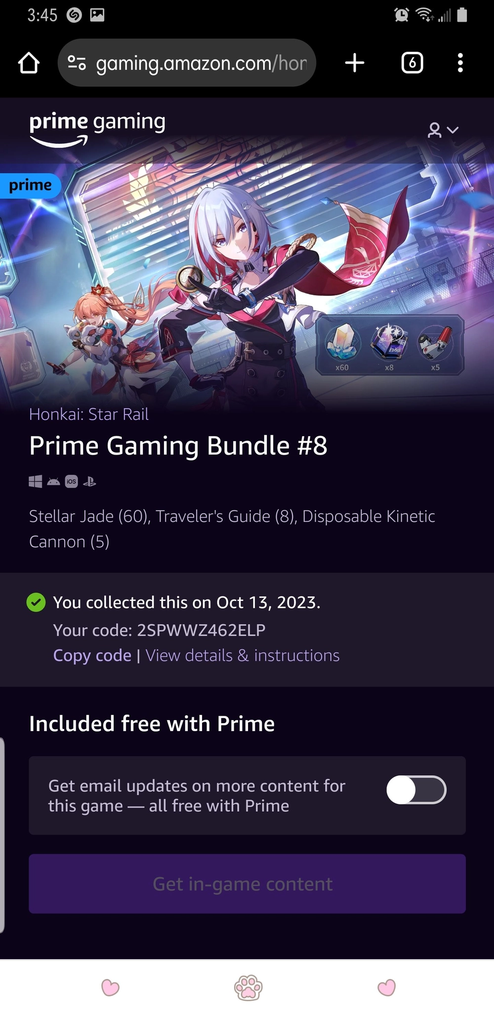 [EDIT: REDEEMED] LAST HSR PRIME BUNDLE! Bundle #8 Honkai: Star Rail ...