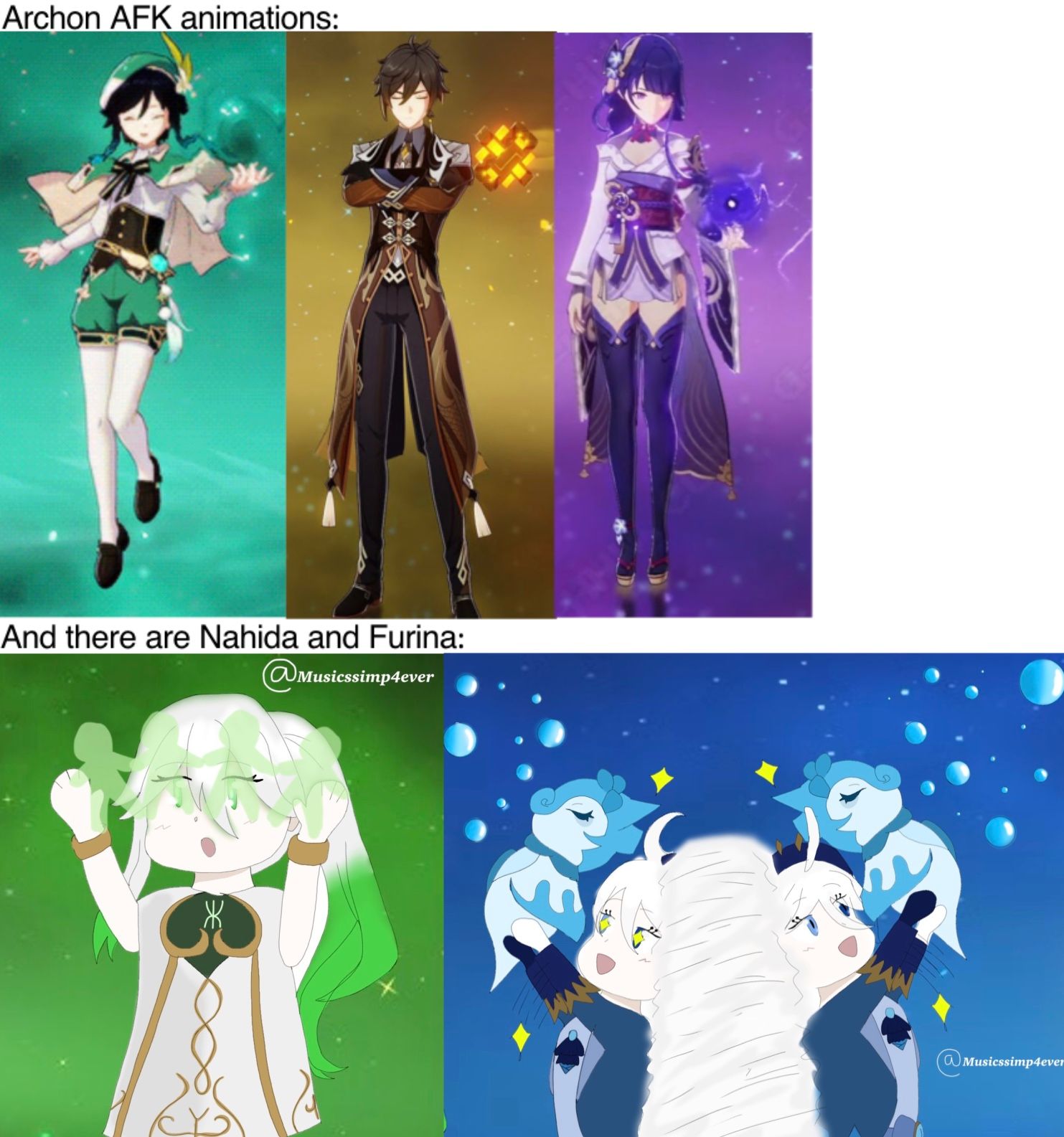 Archon AFK animation Genshin Impact | HoYoLAB