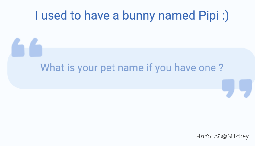 OK! if I ever have a pet it's name is Pipi 😏 | HoYoLAB